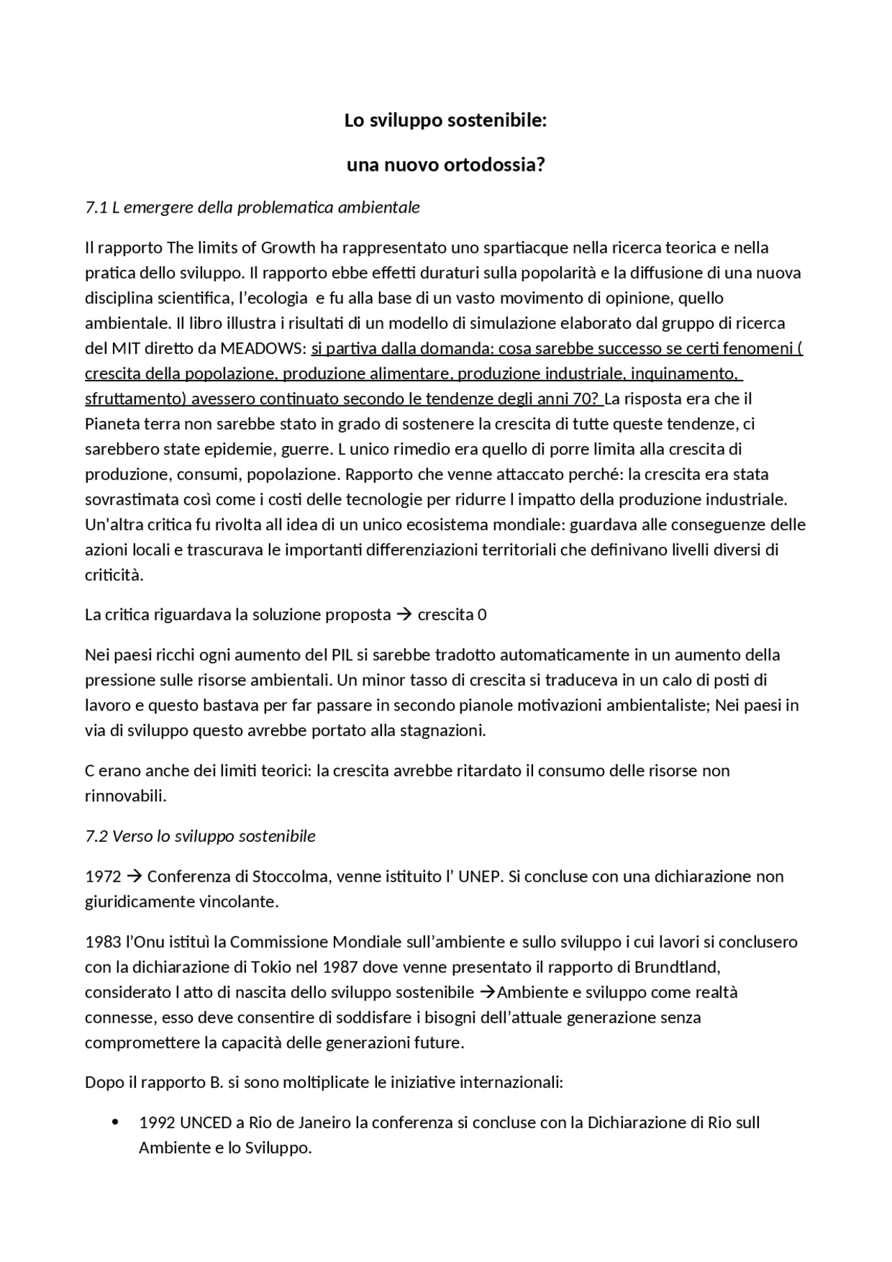 Sociologia Dello Sviluppo Cap 7 8 9 Docsity