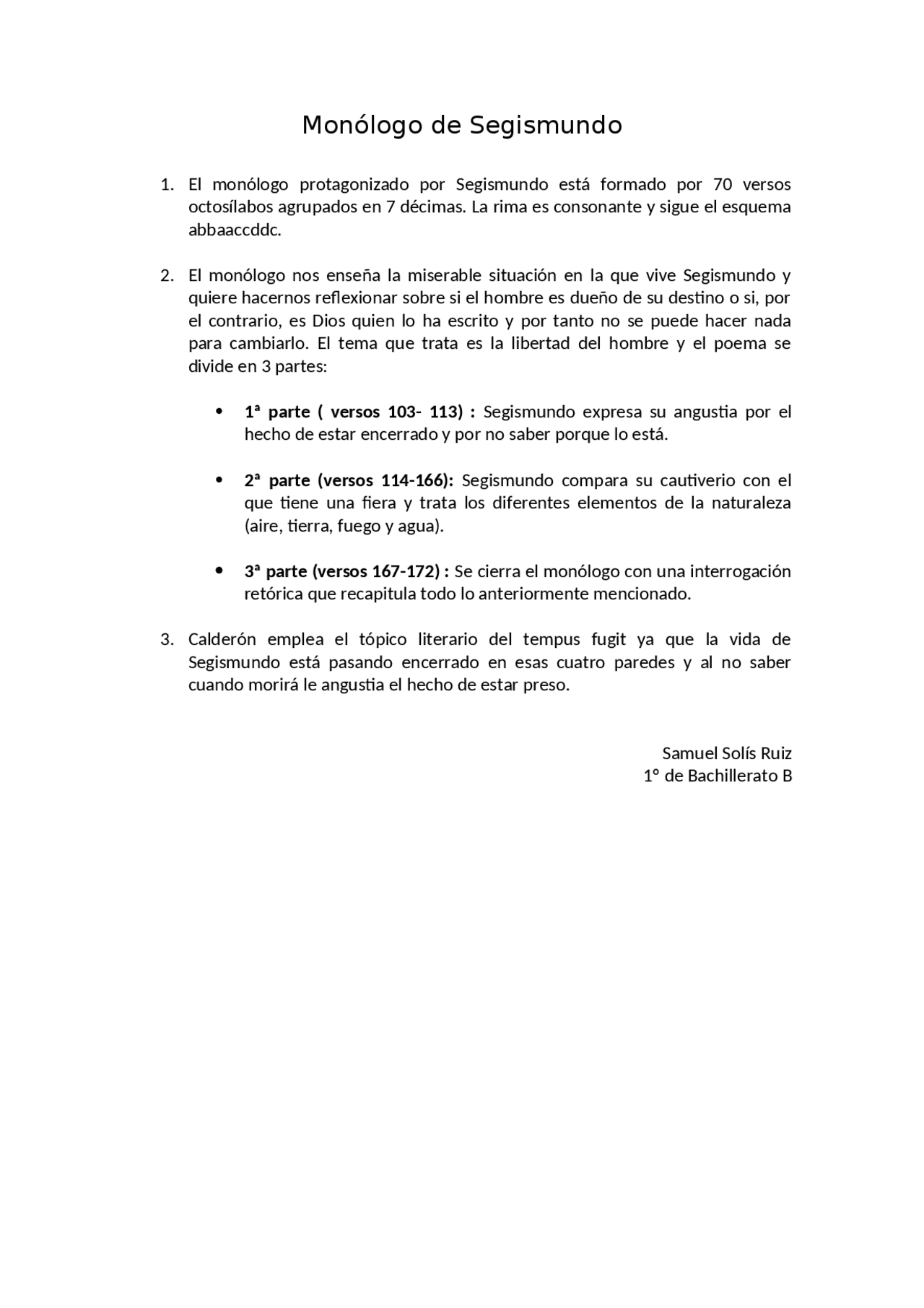 Comentario "Monólogo de Segismundo." | Resúmenes de Lengua y Literatura ...