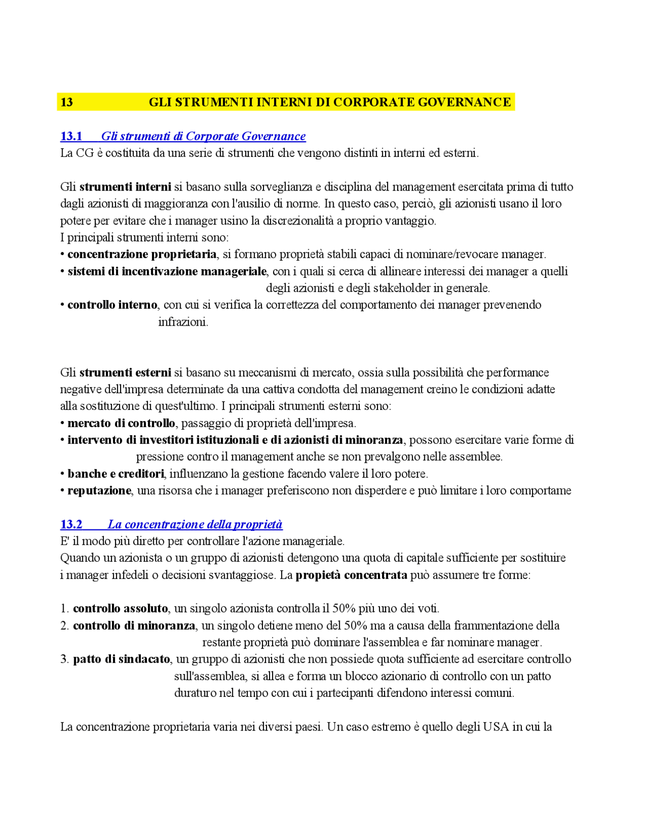 Gestione Delle Imprese Docsity