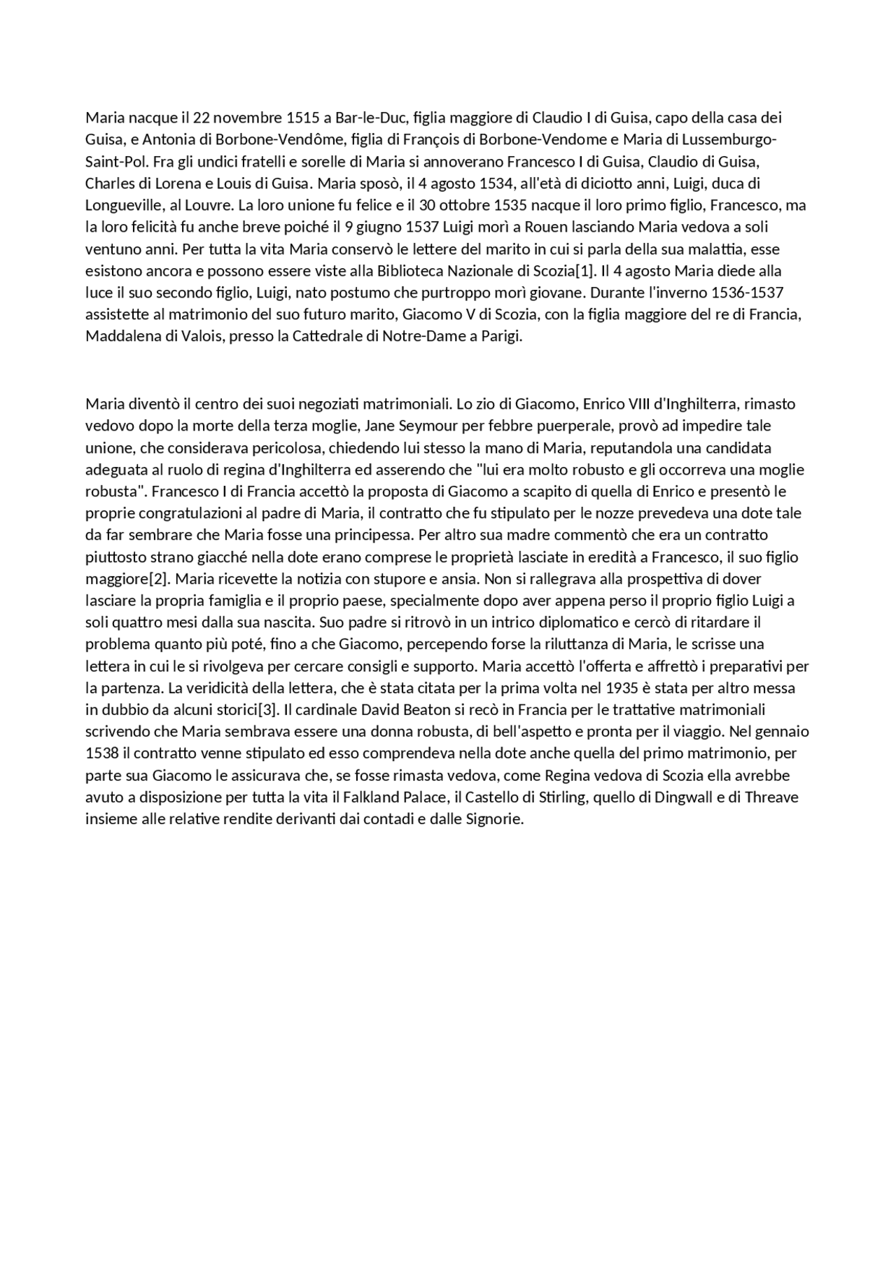 Maria Di Guisa Biografia Appunti Docsity