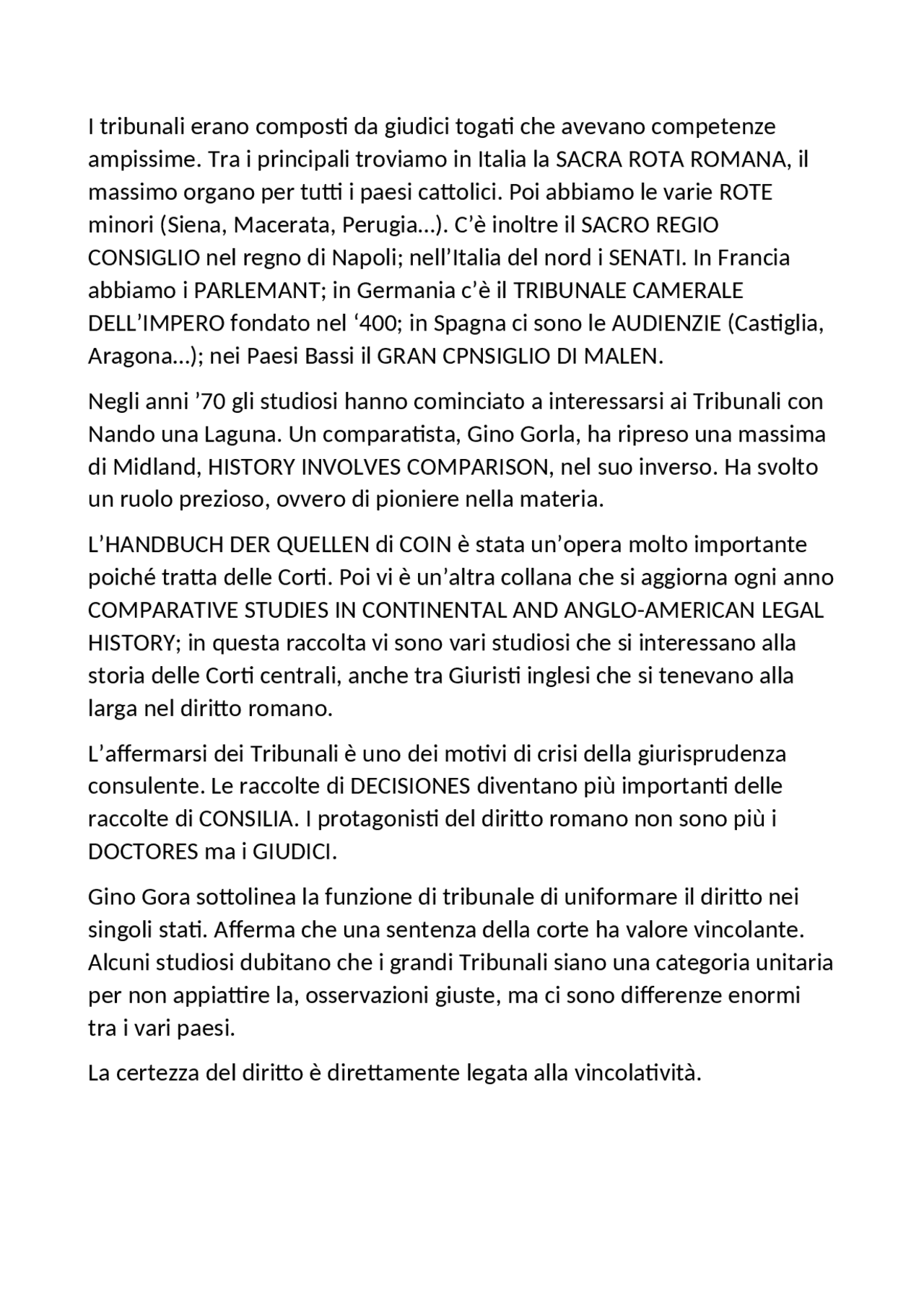Appunti Storia Della Giustizia Docsity
