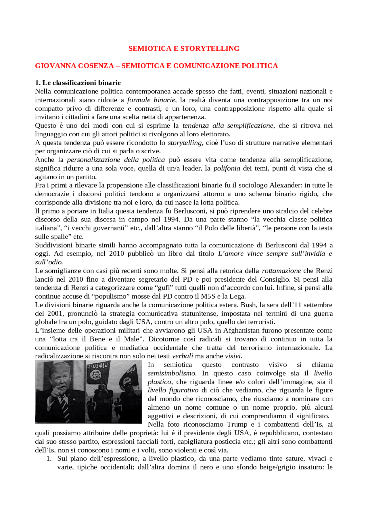 Esame Totale Semiotica E Storytelling Docsity