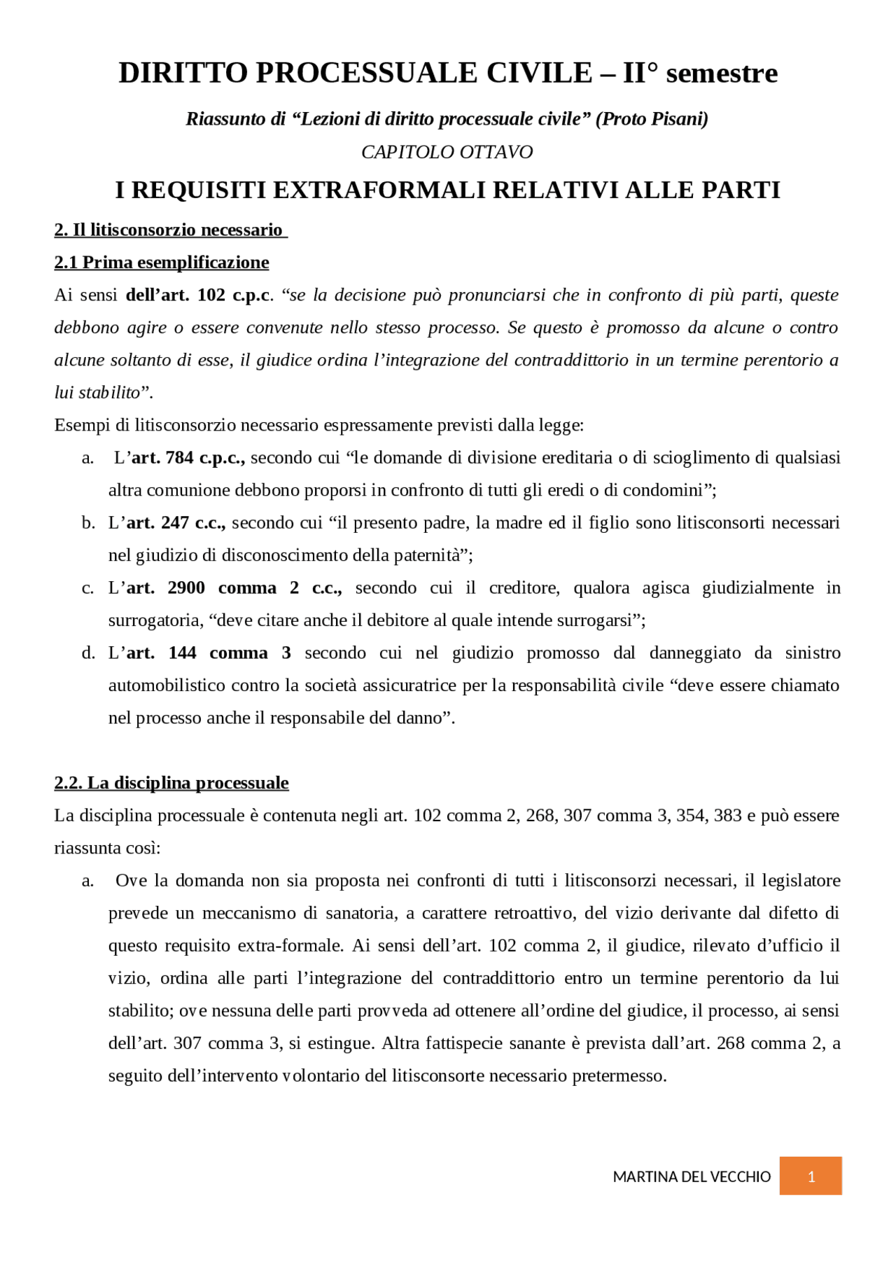 Diritto Processuale Civile Proto Pisani Riassunti 2020 Docsity