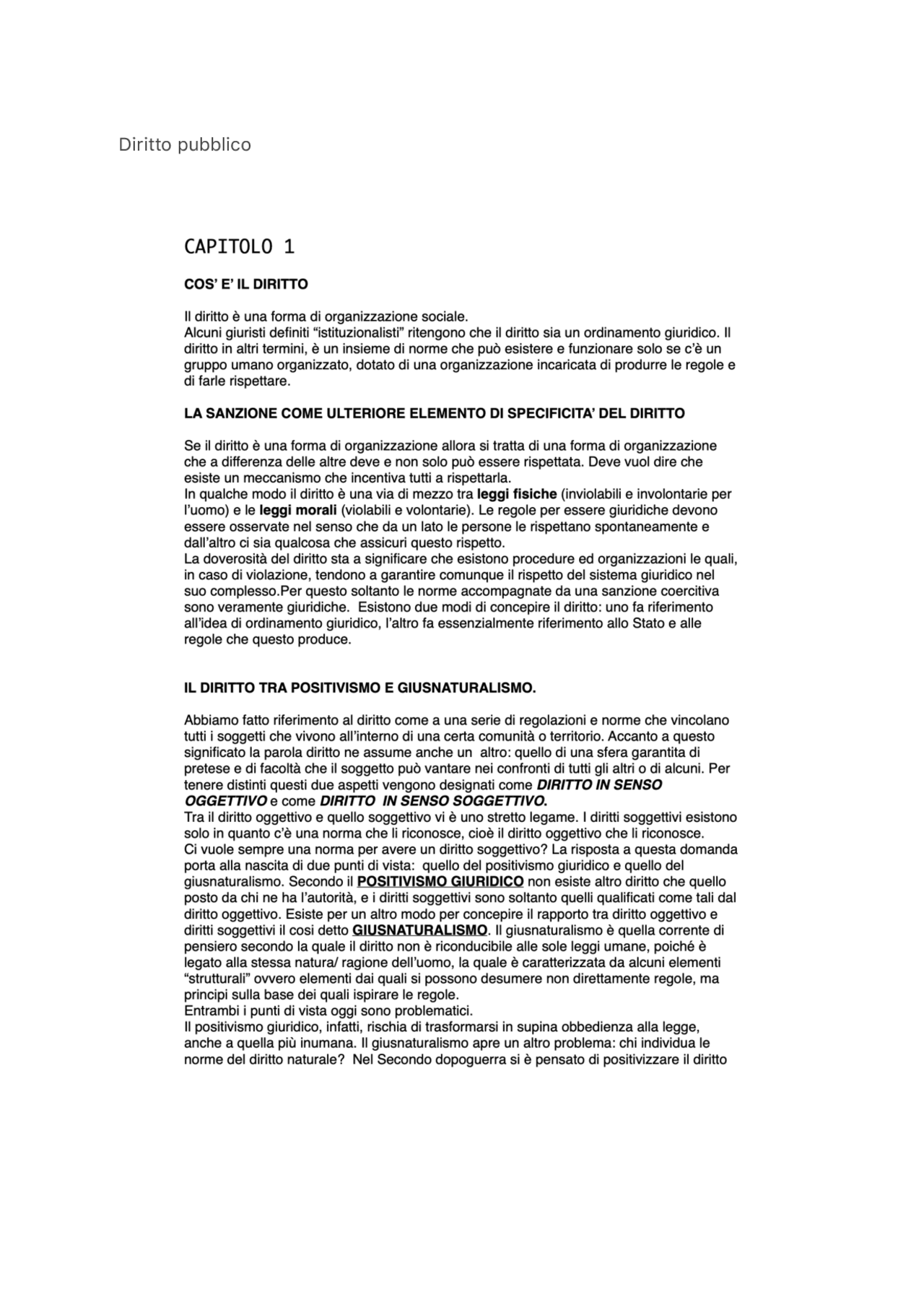 Diritto pubblico e amministrativo - Docsity