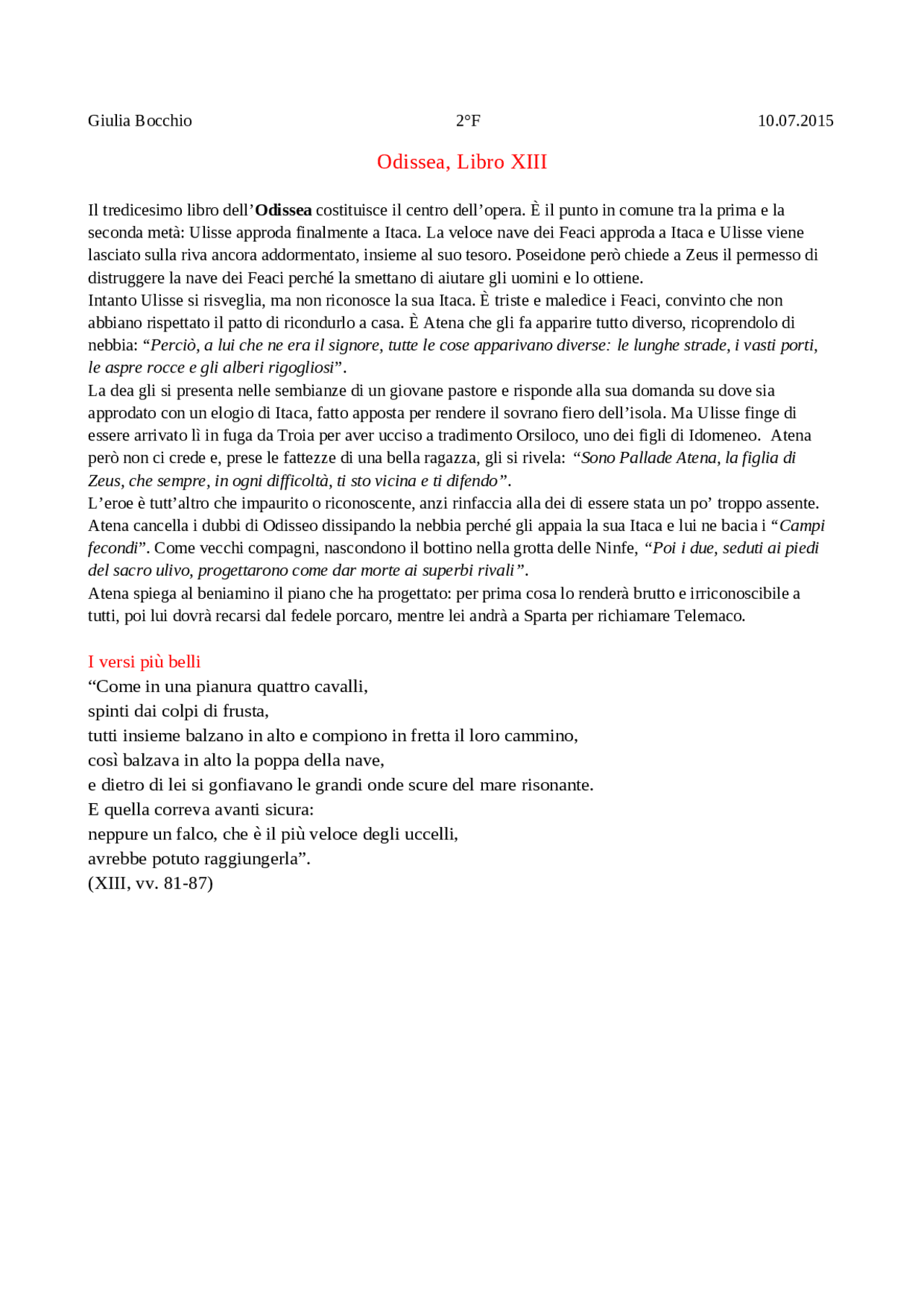 Libro 13 Dellodissea Docsity