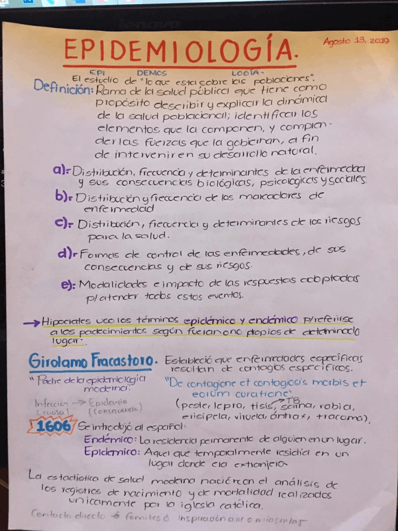 Resumen Historia De La Epidemiología Resúmenes De Epidemiología Docsity