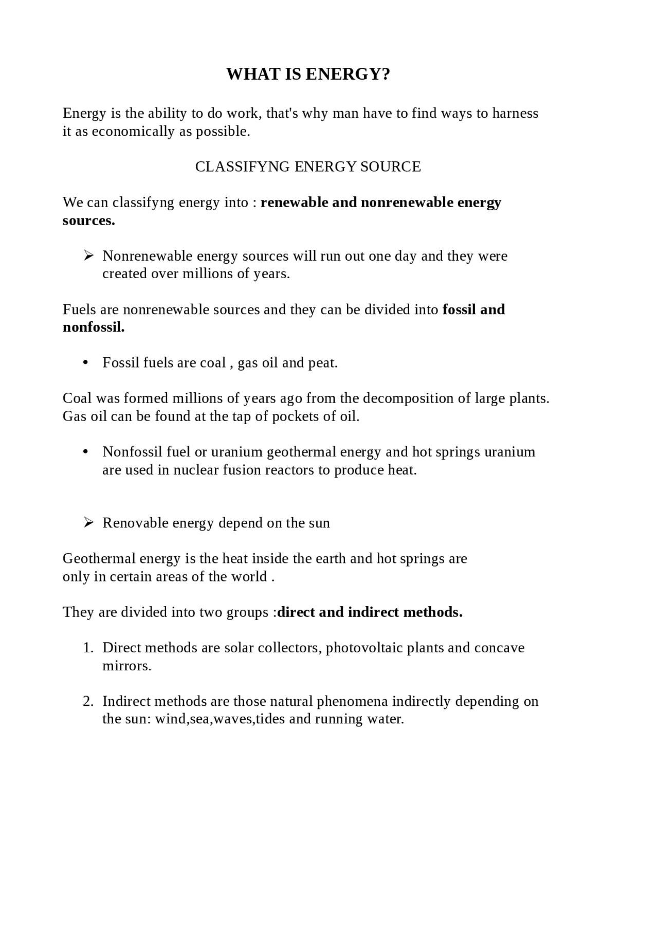 Classifying Energy Sources Inglese Docsity