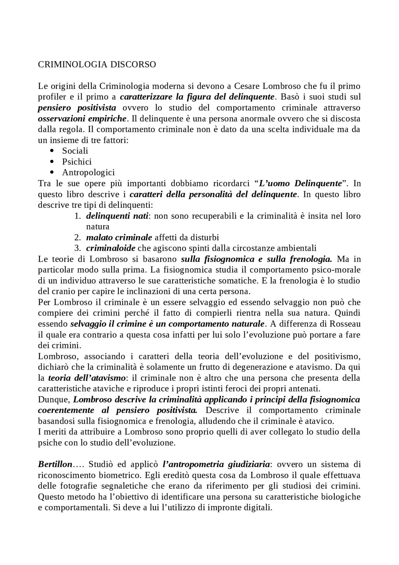 Appunti Di Criminologia Docsity