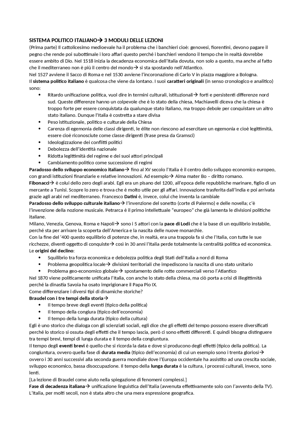 Sistema Politico Italiano Appunti Docsity
