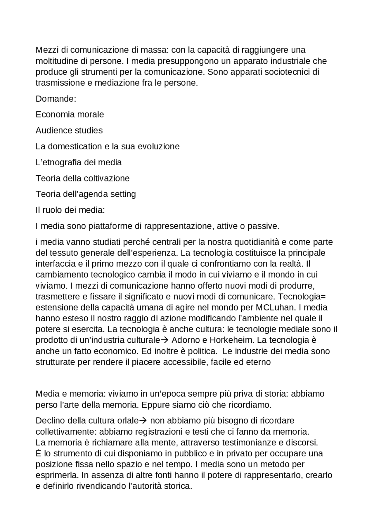Mezzi Di Comunicazione Di Massa Docsity