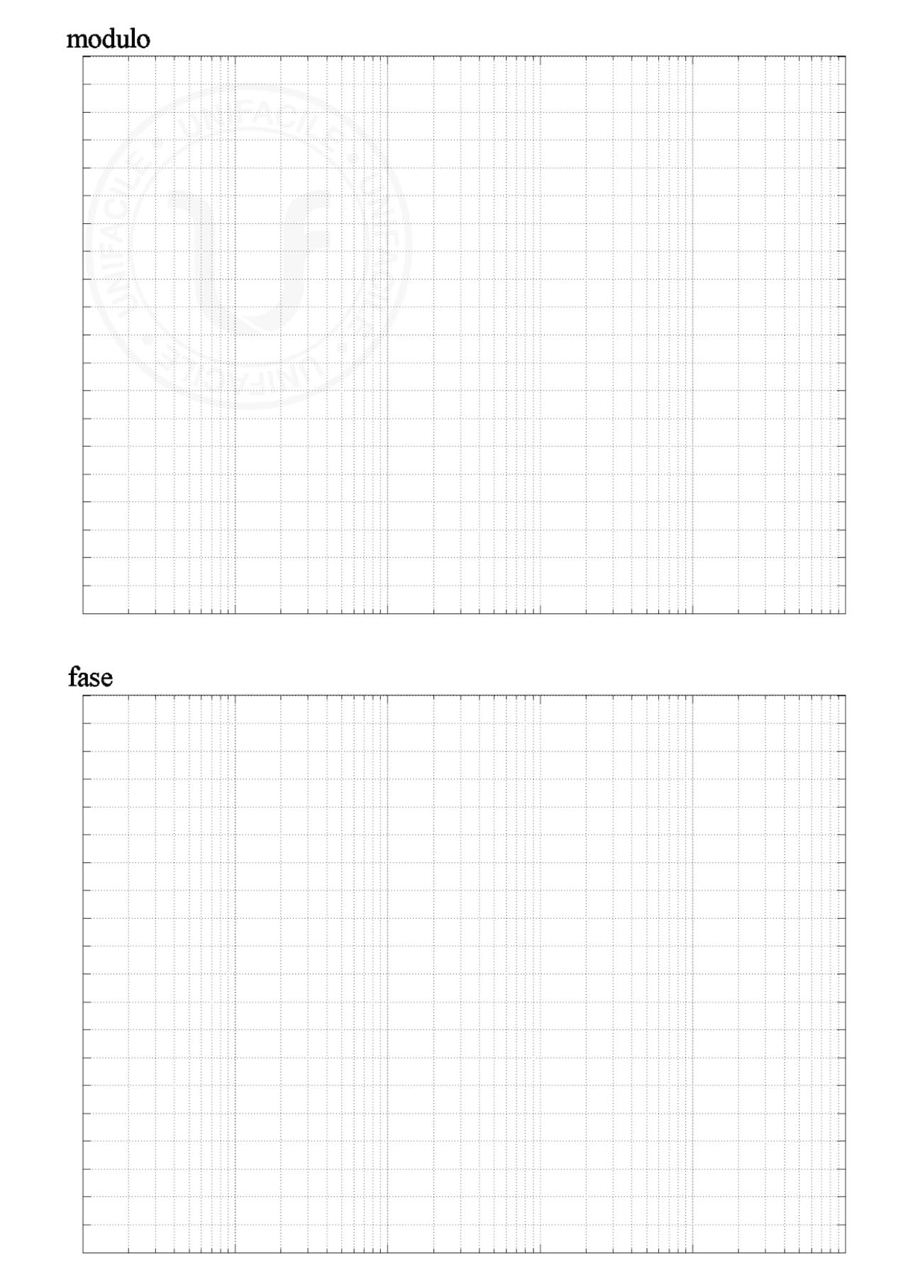 Carta per diagrammi di Bode - Docsity