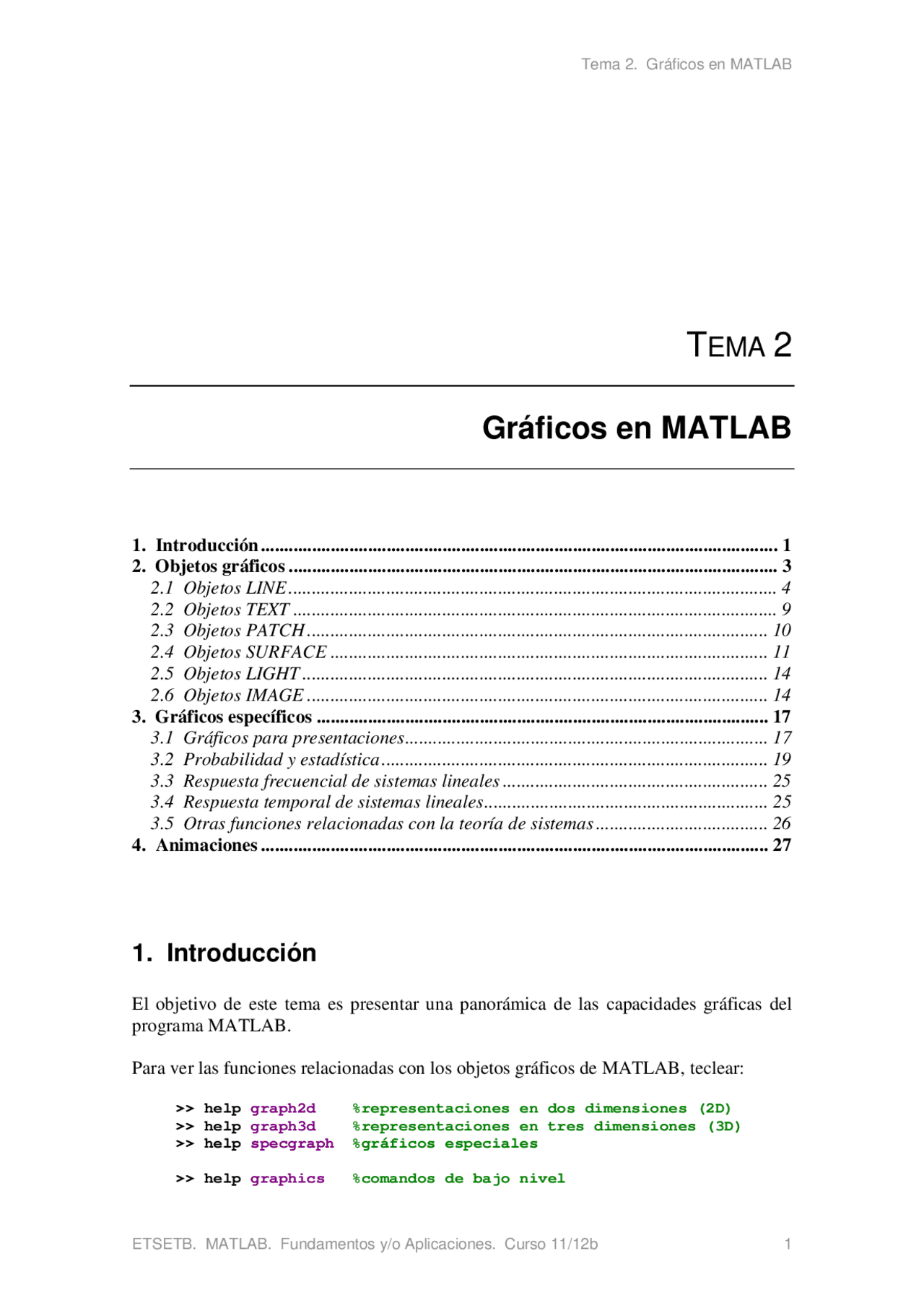 Gráficos En Matlab Guía Docsity