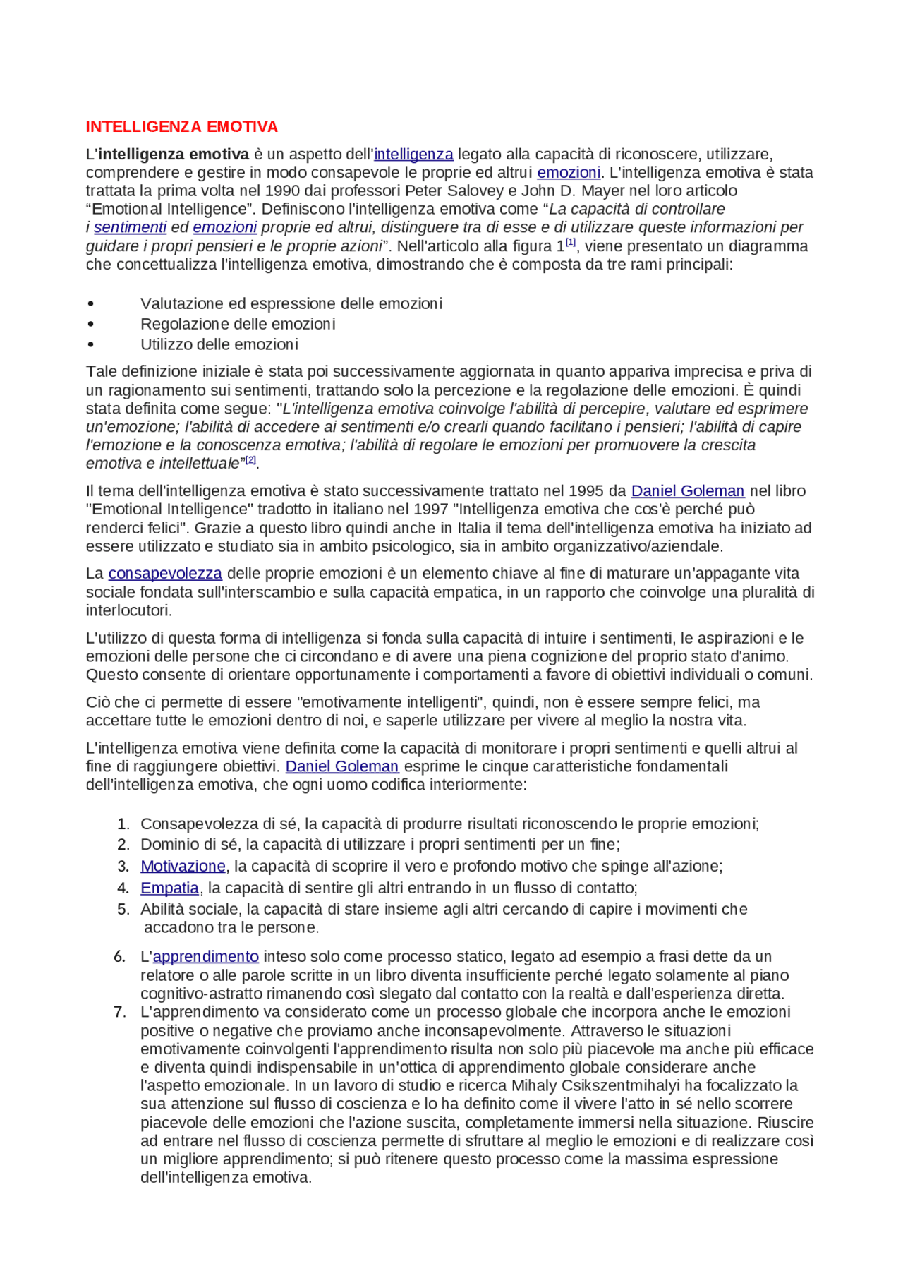 Intelligenza Emotiva Docsity