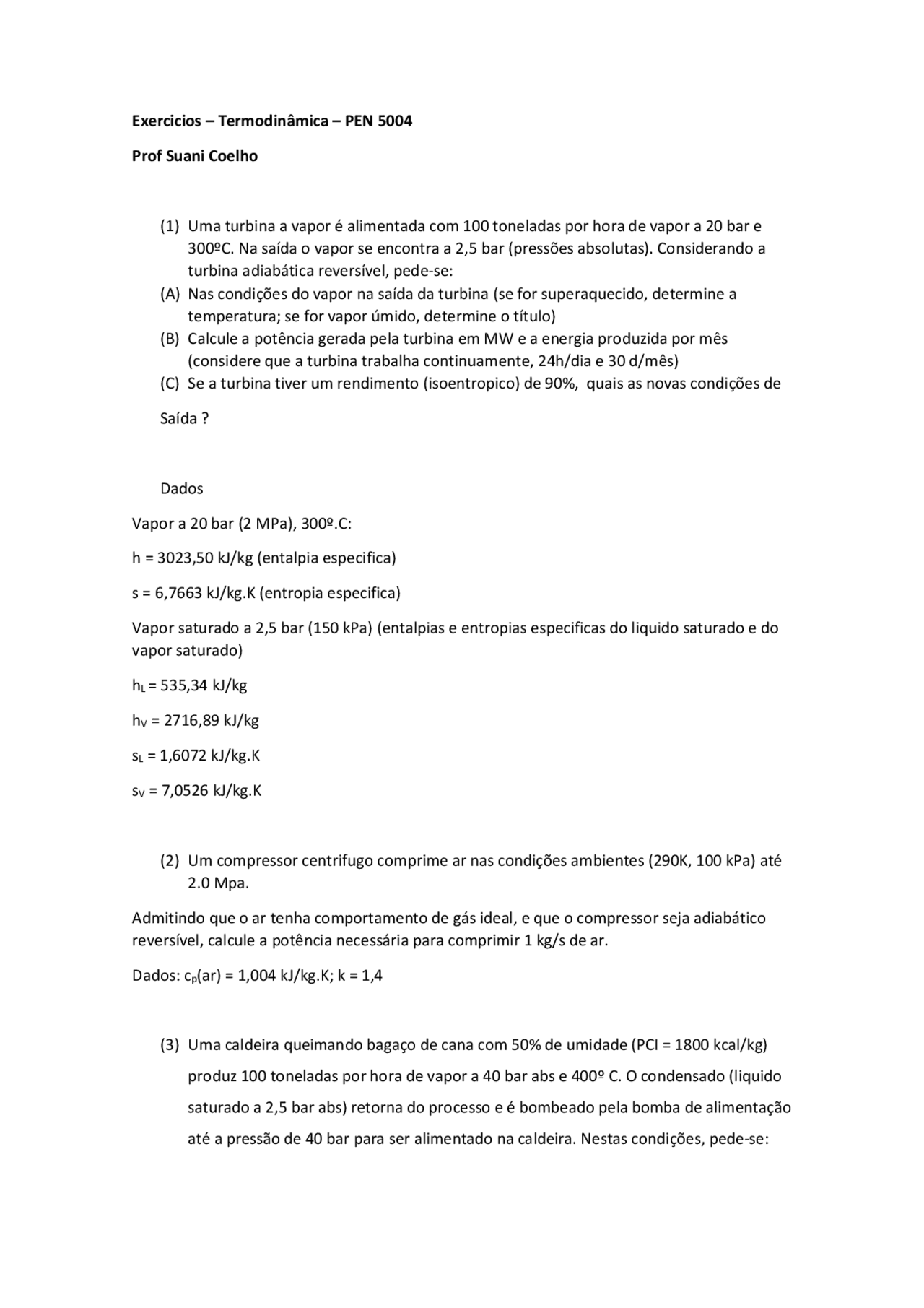 Termodinâmica Aplicada Para Engenheira Docsity