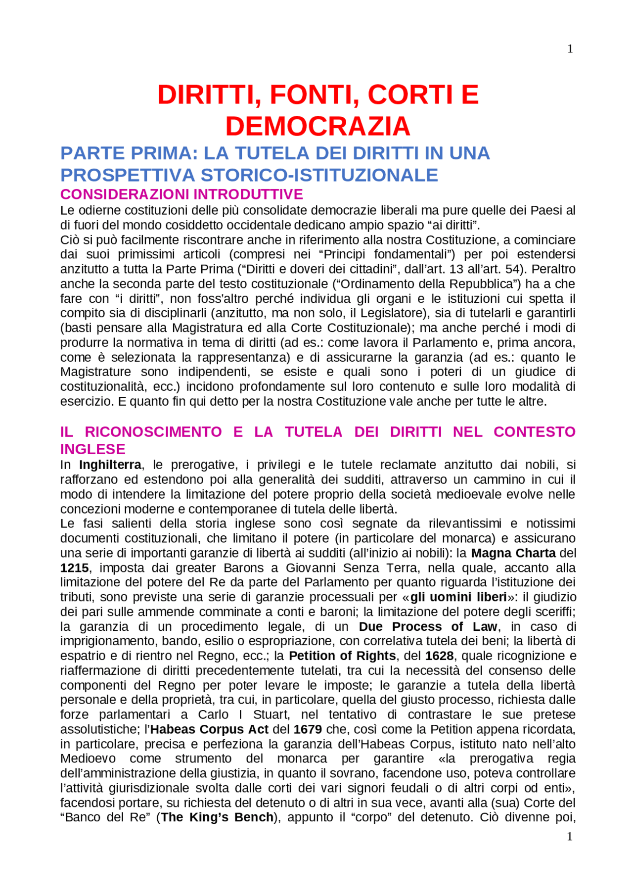 Dispense Diritto Costituzionale Ii Docsity