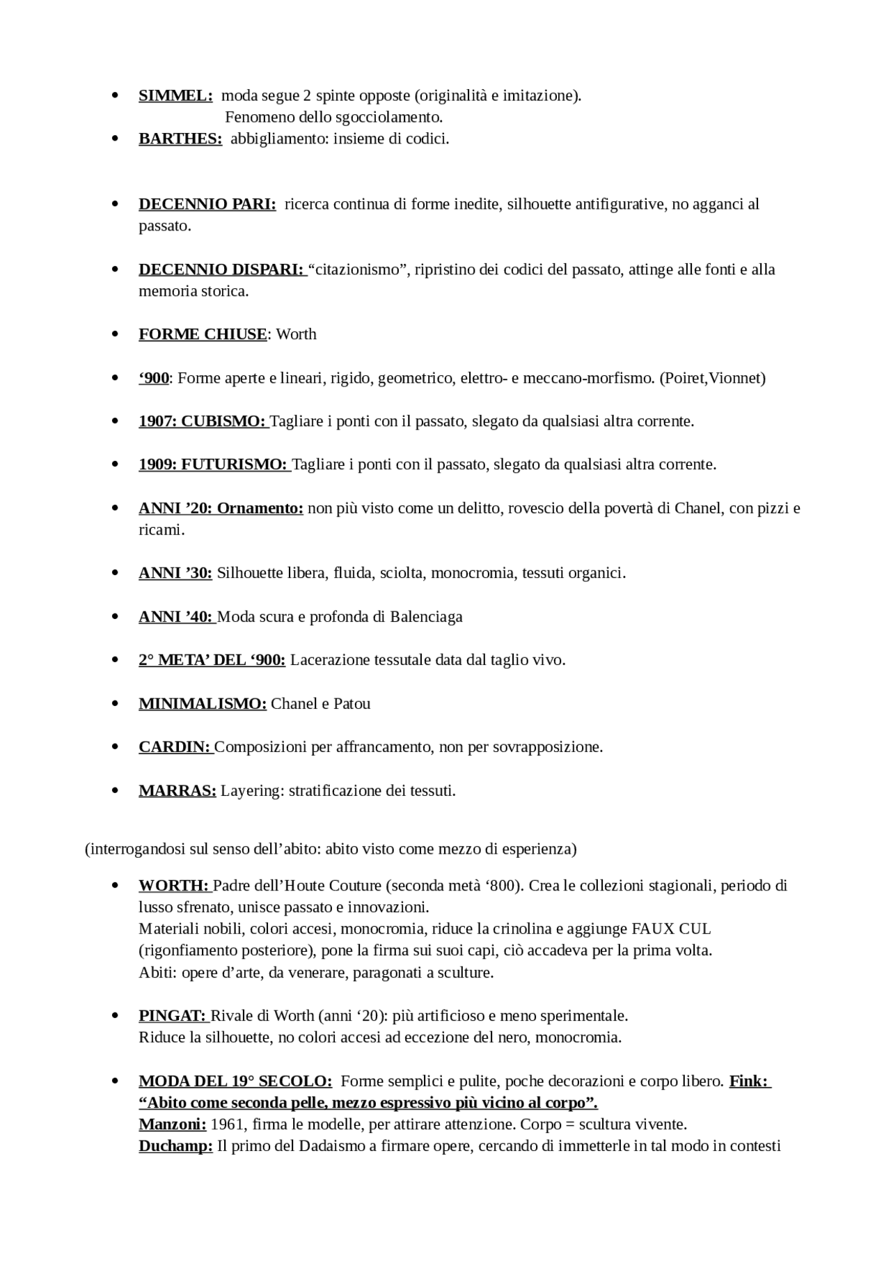 La Moda Contemporanea Docsity