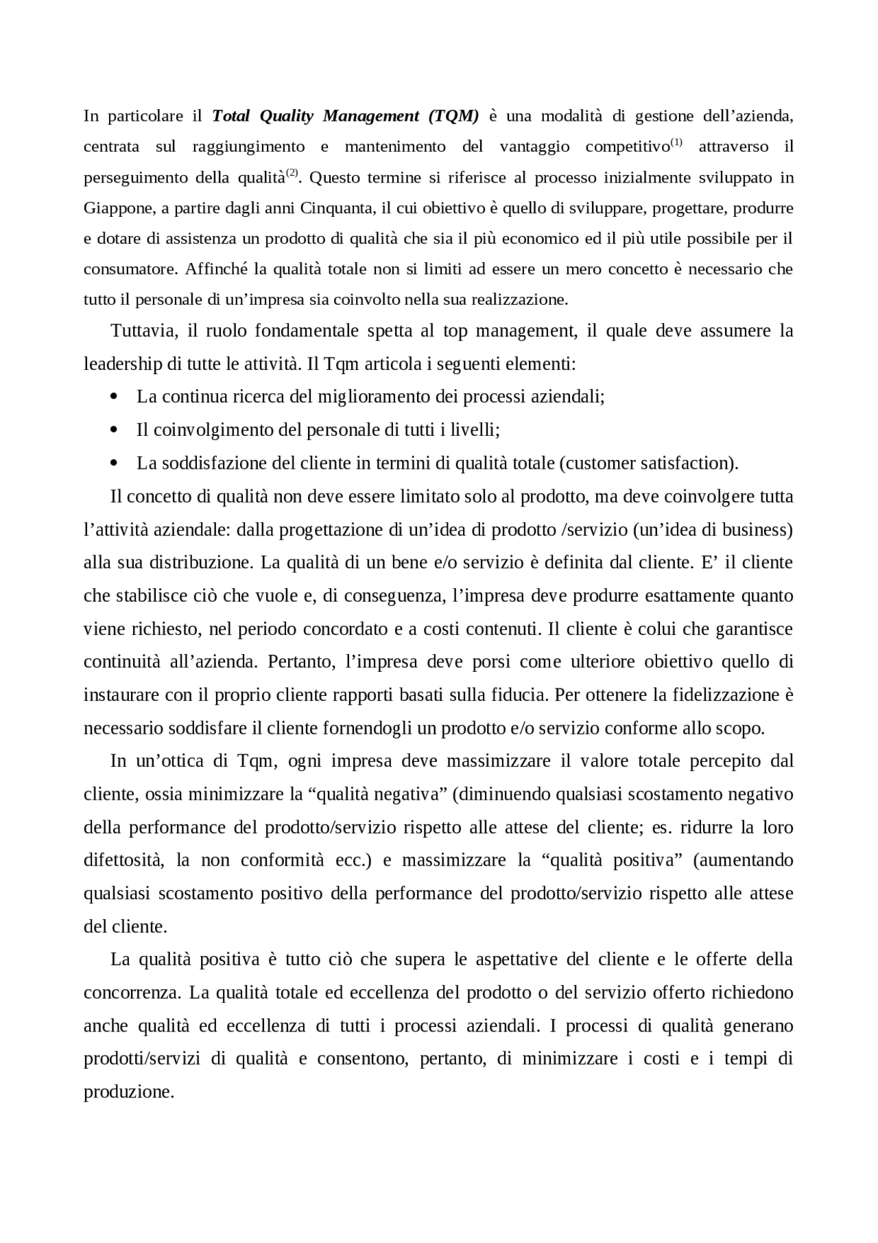 Il Total Quality Management Docsity