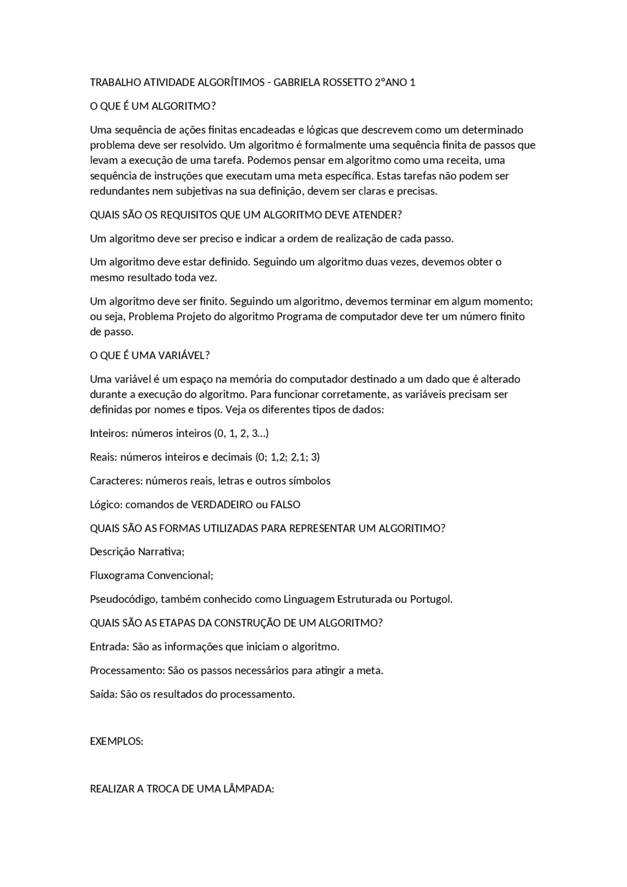 Algoritmos De Programação Docsity