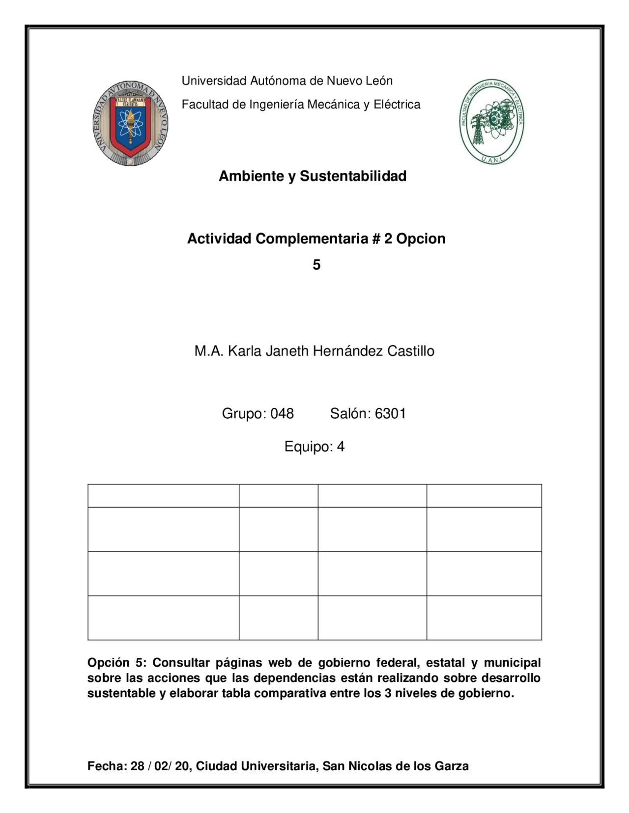 Actividad Complementaria # 2 - Docsity
