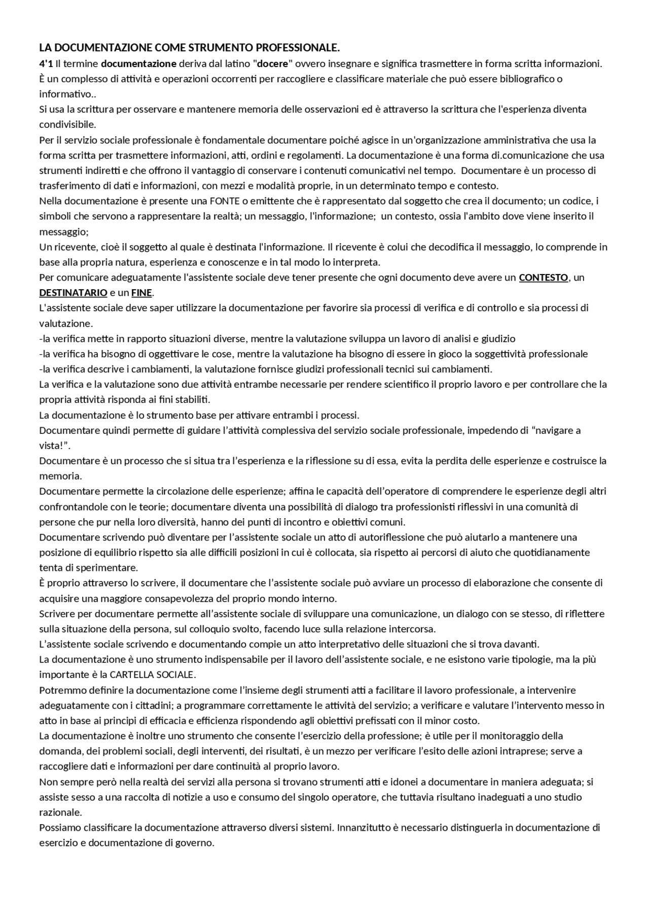 Capitolo 4 Principi Del Servizio Sociale Docsity