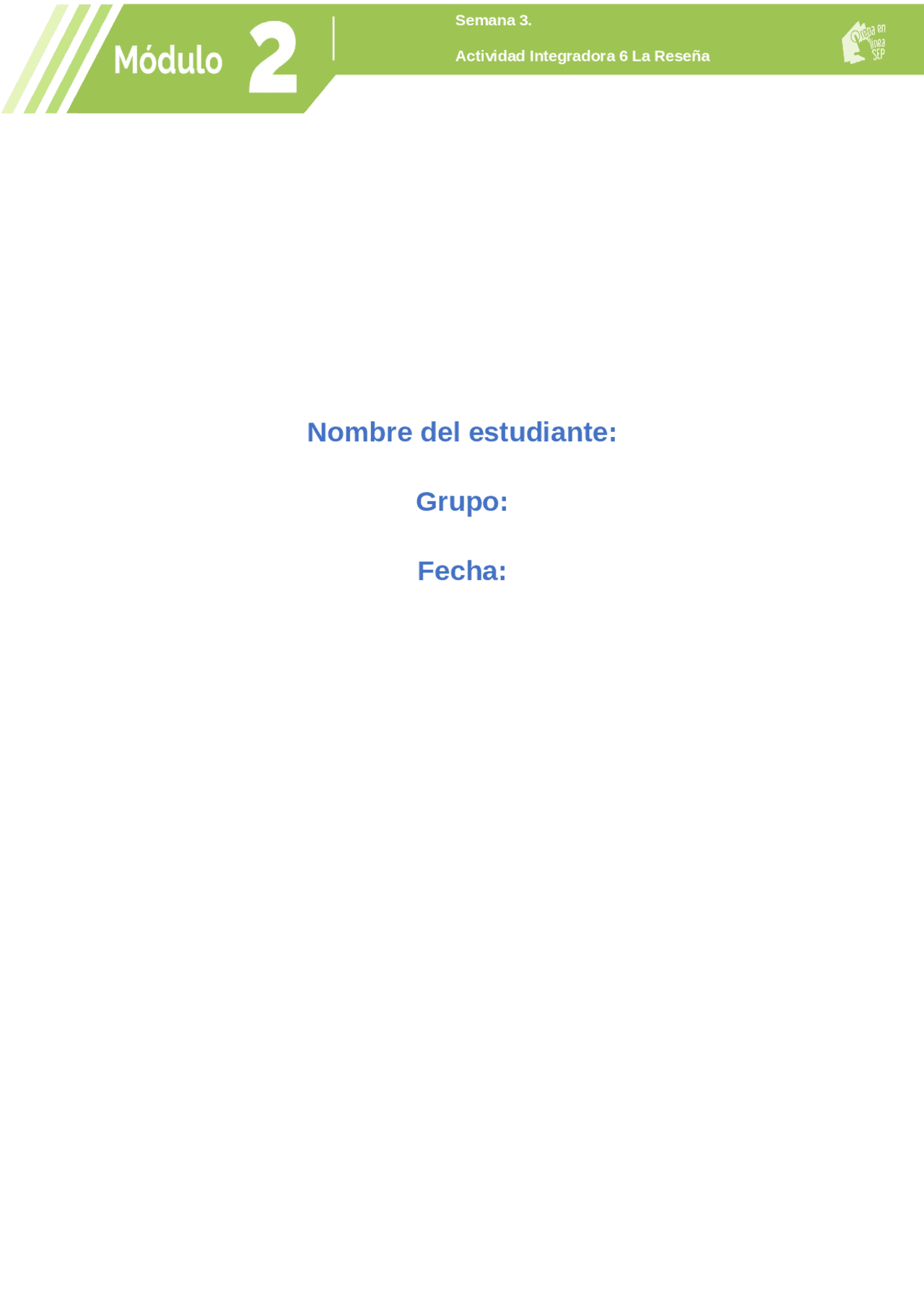 Modulo 2 actividad 6 - Docsity