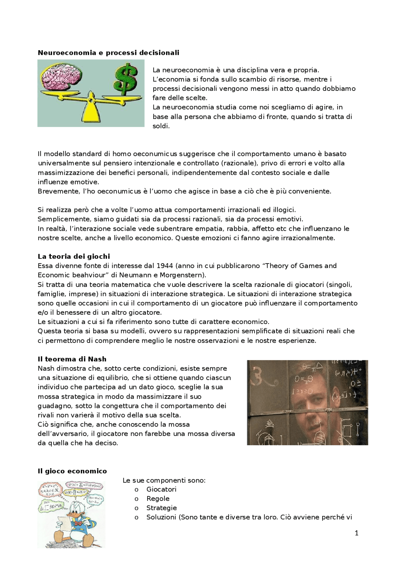 Appunti Decision Making Docsity