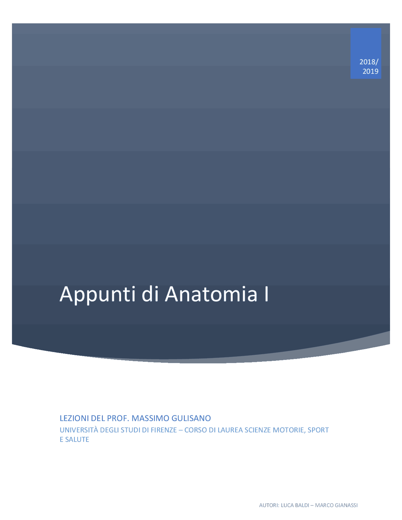 Appunti Di Anatomia Per Scienze Motorie Docsity