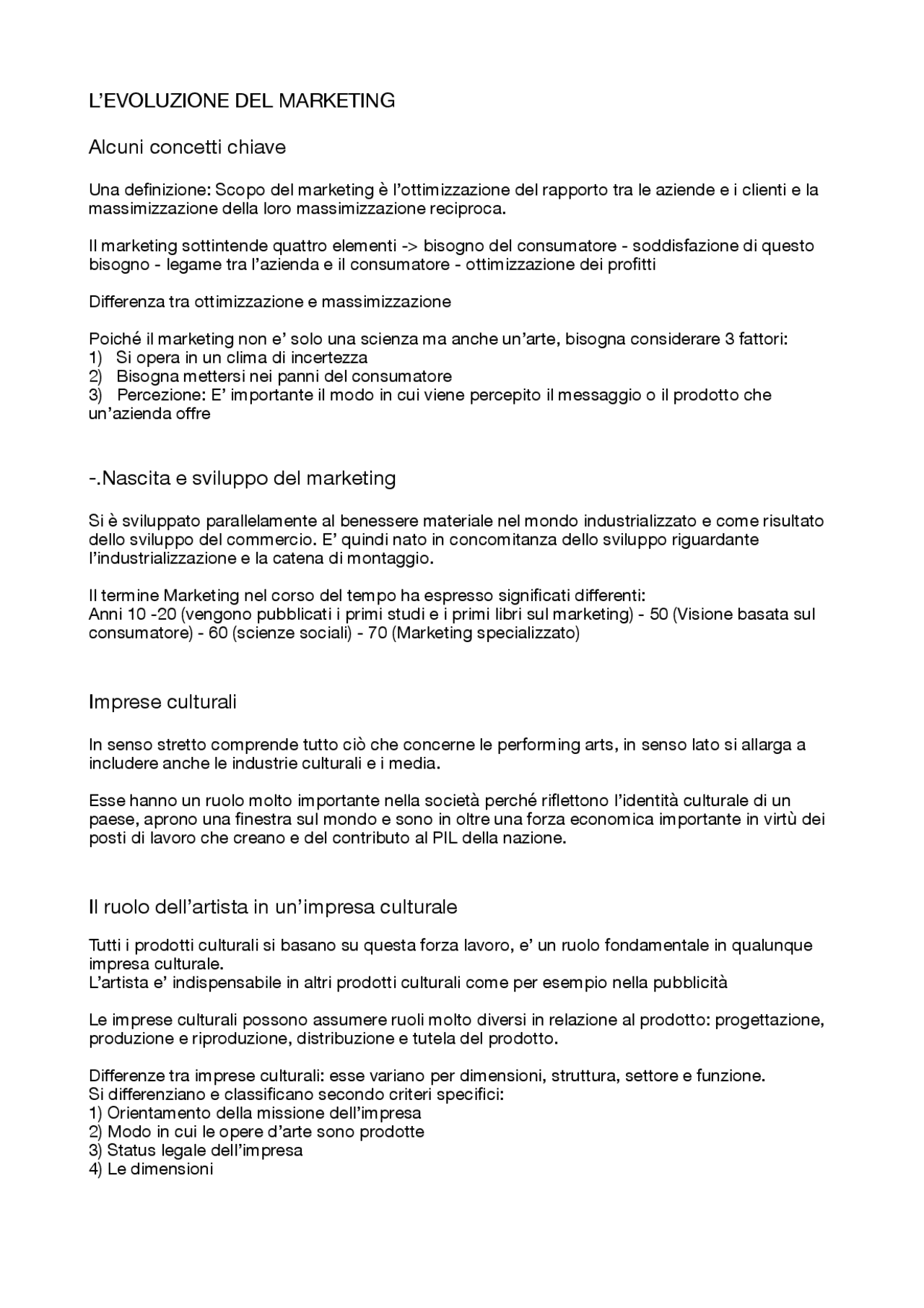 Marketing delle arti e della cultura - Francois Colbert - Docsity