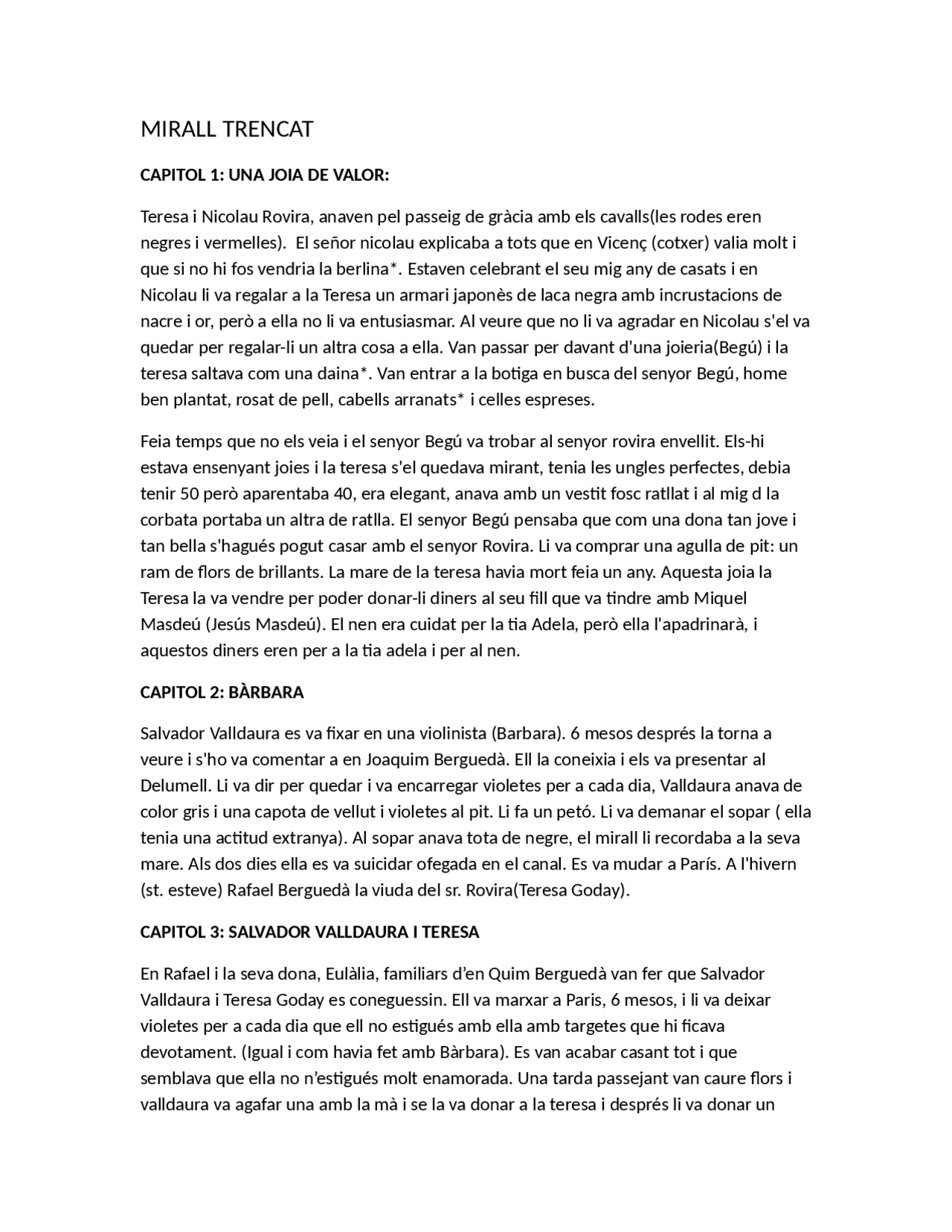 Mirall Trencat Part 1 Docsity