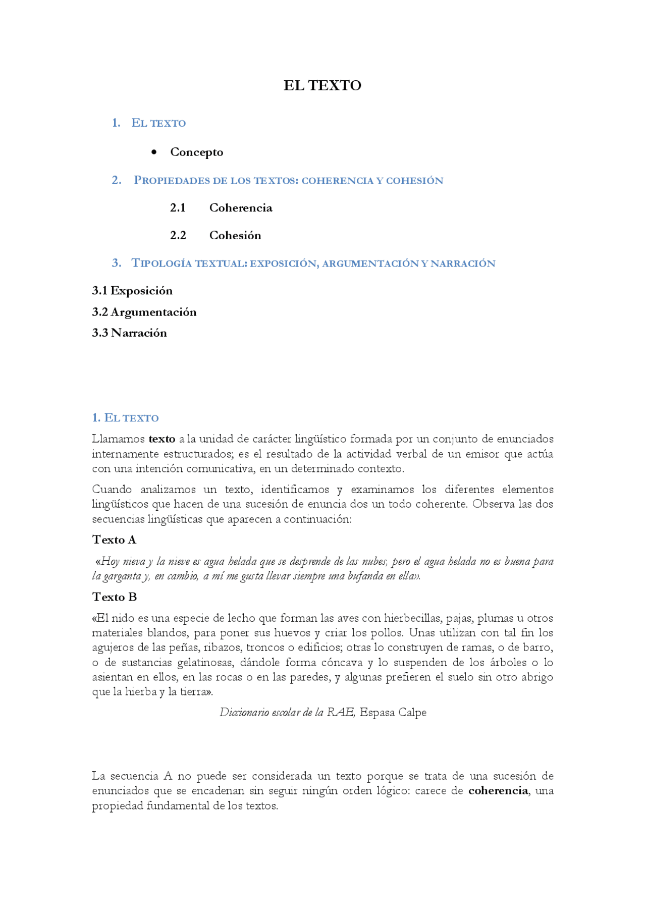 CARACTERÍSTICAS DE TEXTOS - Docsity