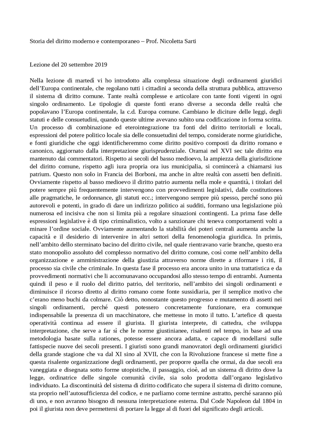 Lezioni Storia I Modulo Docsity