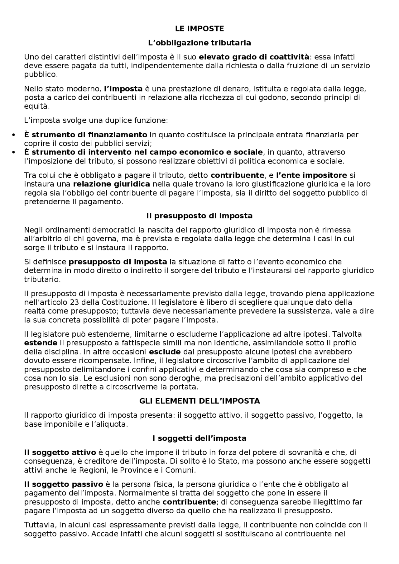 Determinazione Delle Imposte Docsity