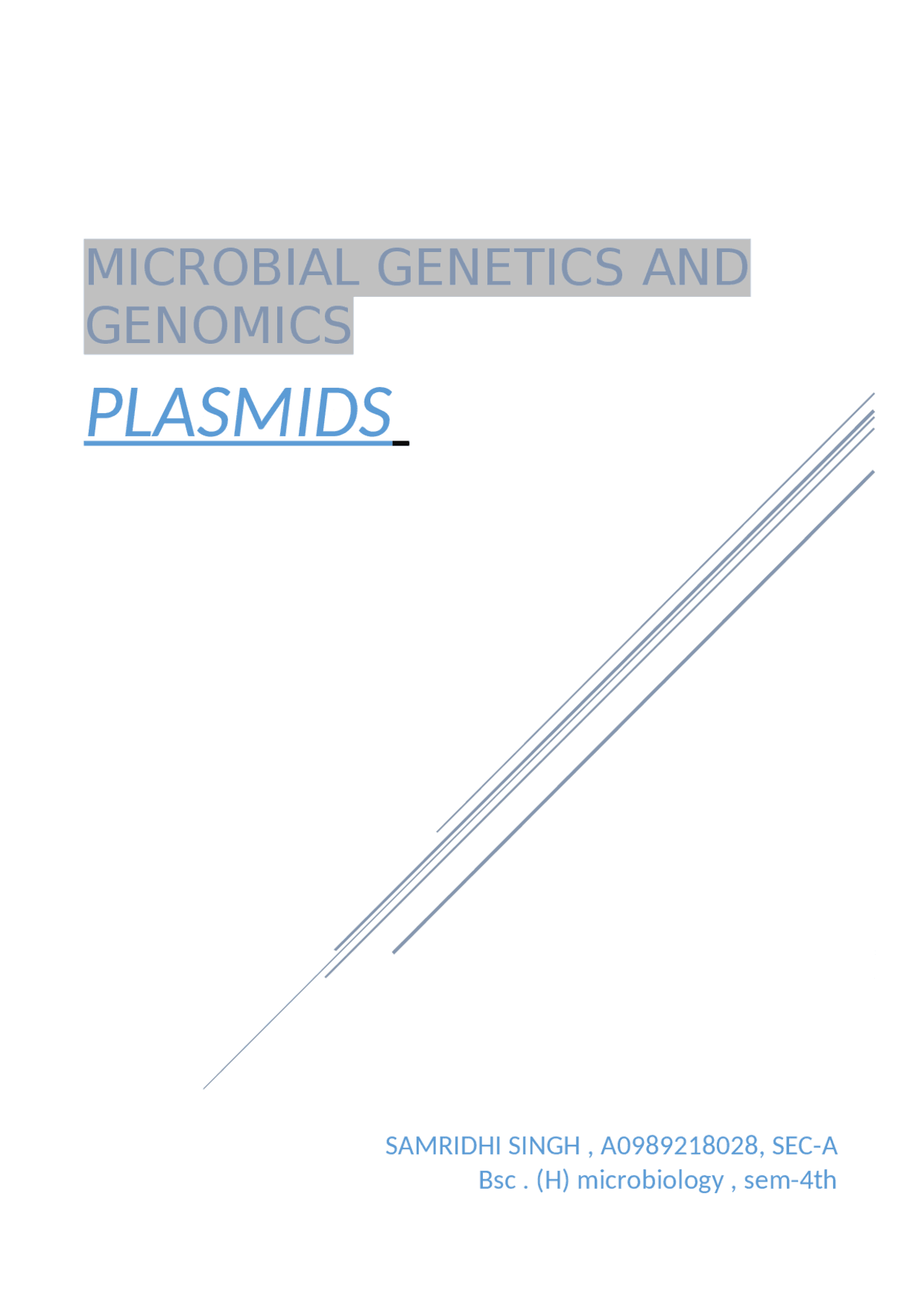 Plasmid And Its Types Docsity
