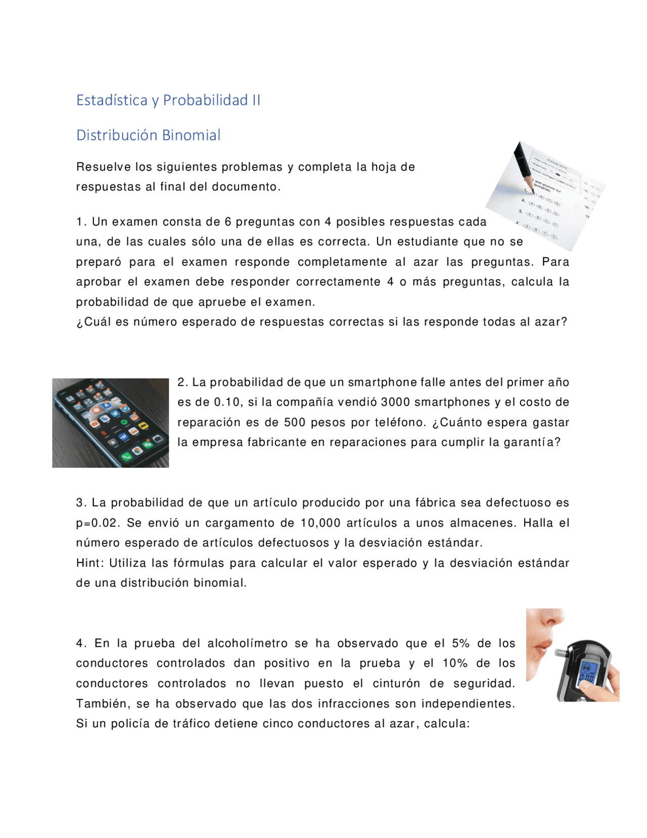 Distribución binomial - Docsity