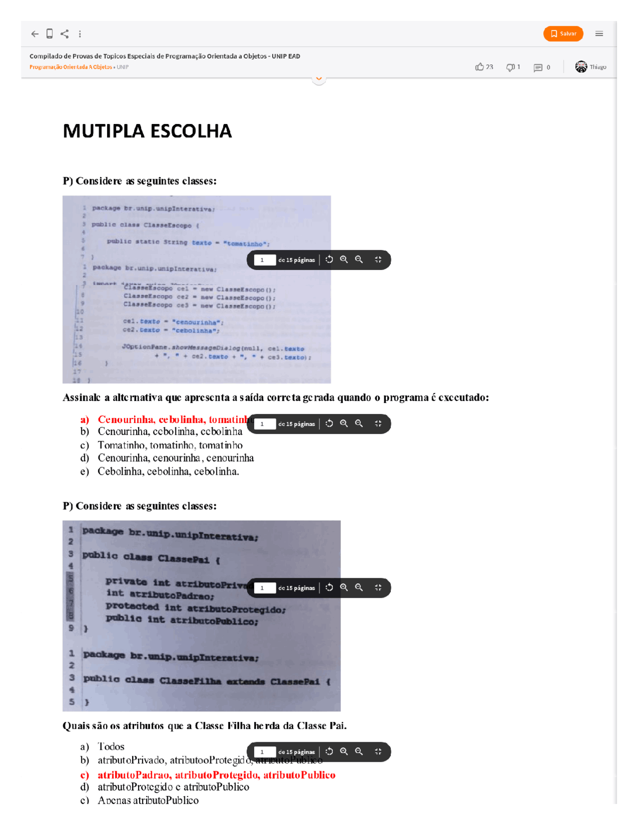 Prova De Tópicos De Programação Docsity