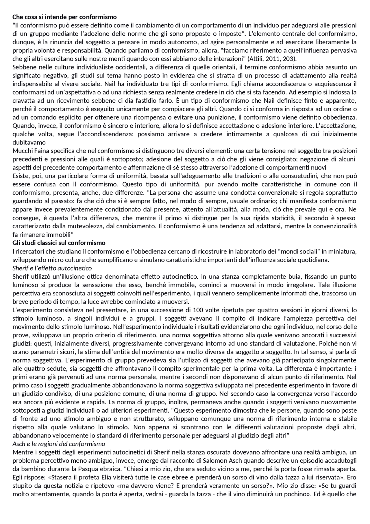 Il Conformismo Sociale Docsity