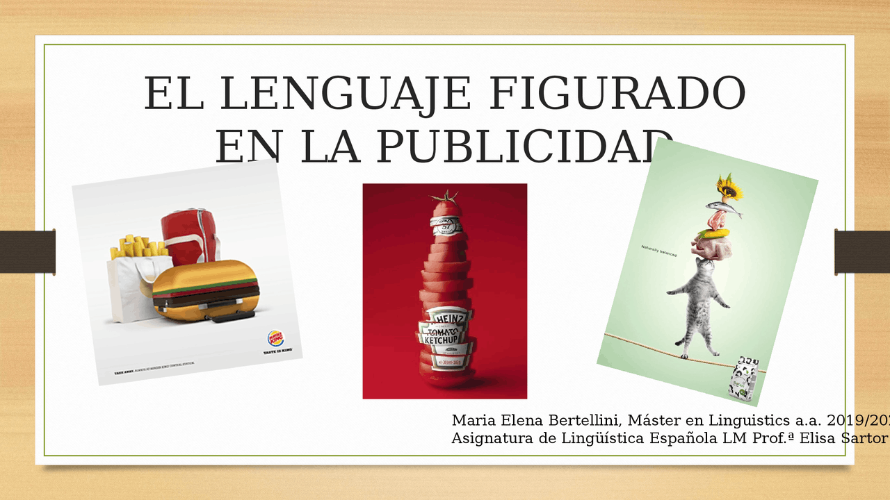 El lenguaje figurado en la publicidad - Docsity