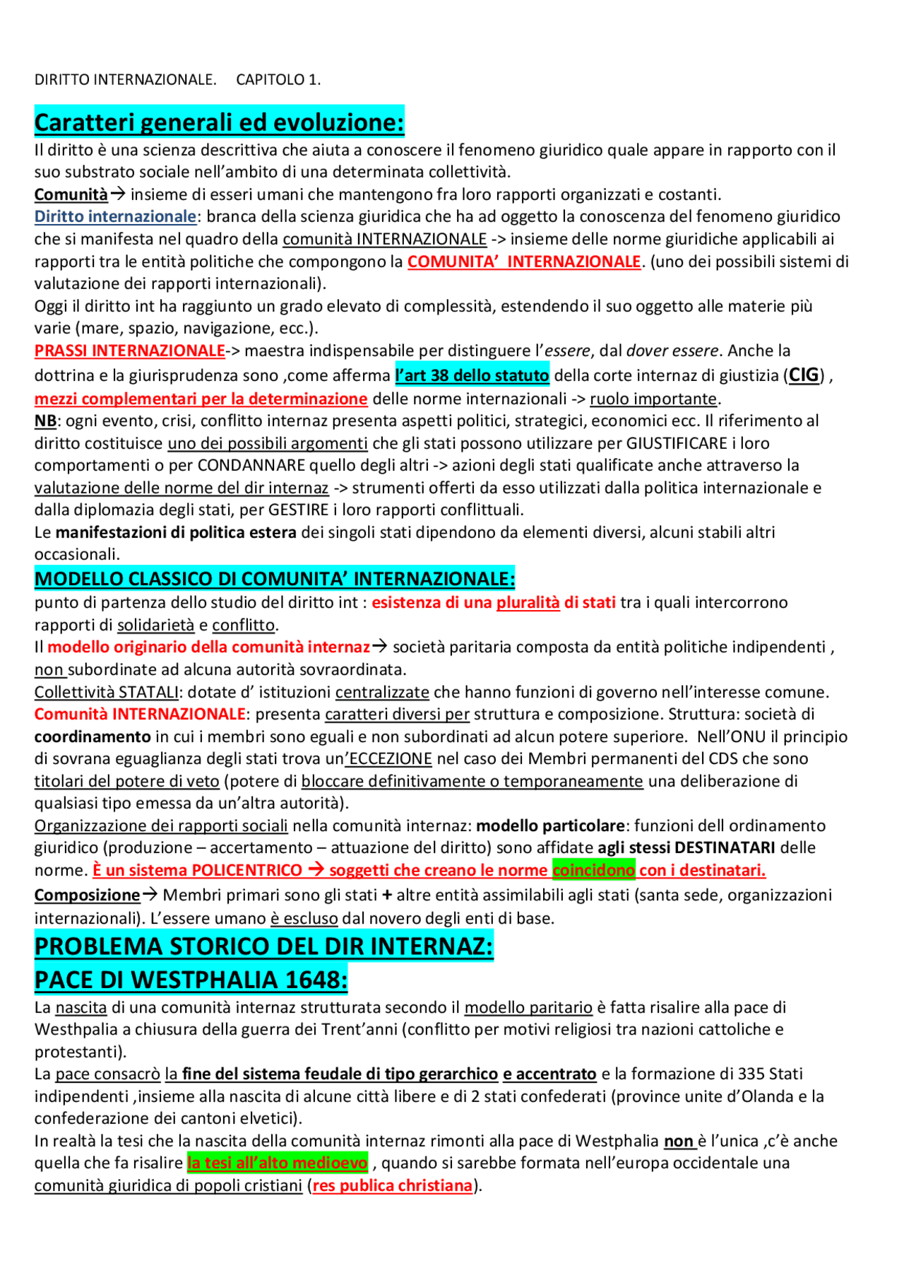 Corso Di Diritto Internazionale S Marchisio Docsity