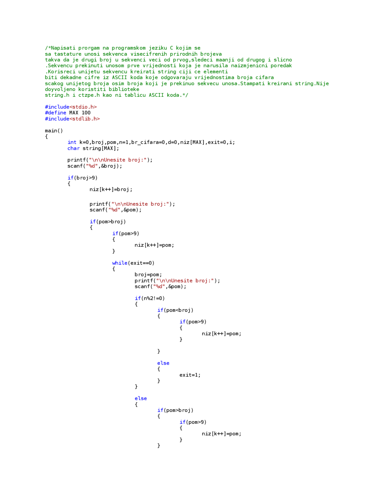 Sekvence, uvod u programiranje | Skripte' predlog Informatika | Docsity
