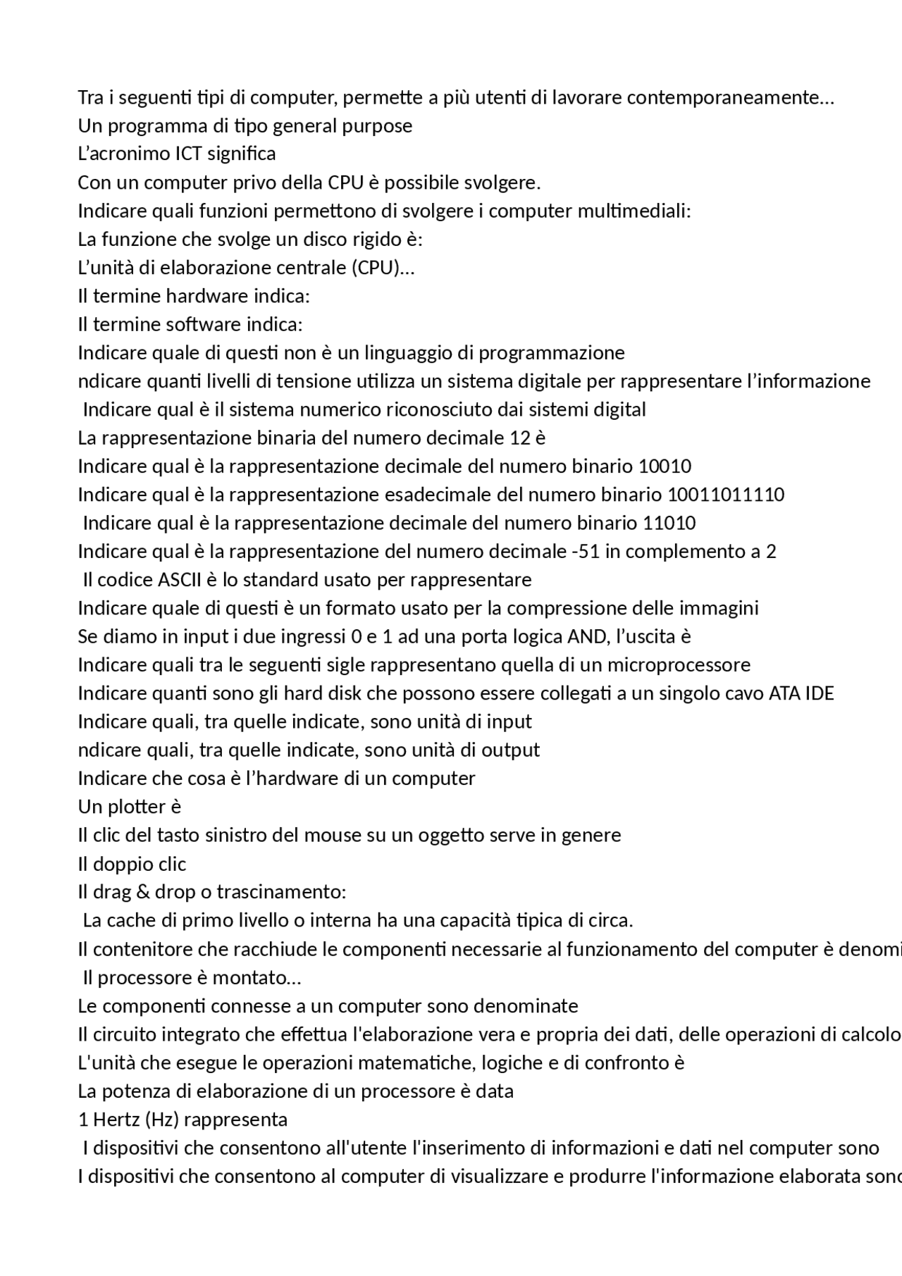 Banca Dati Informatica Docsity