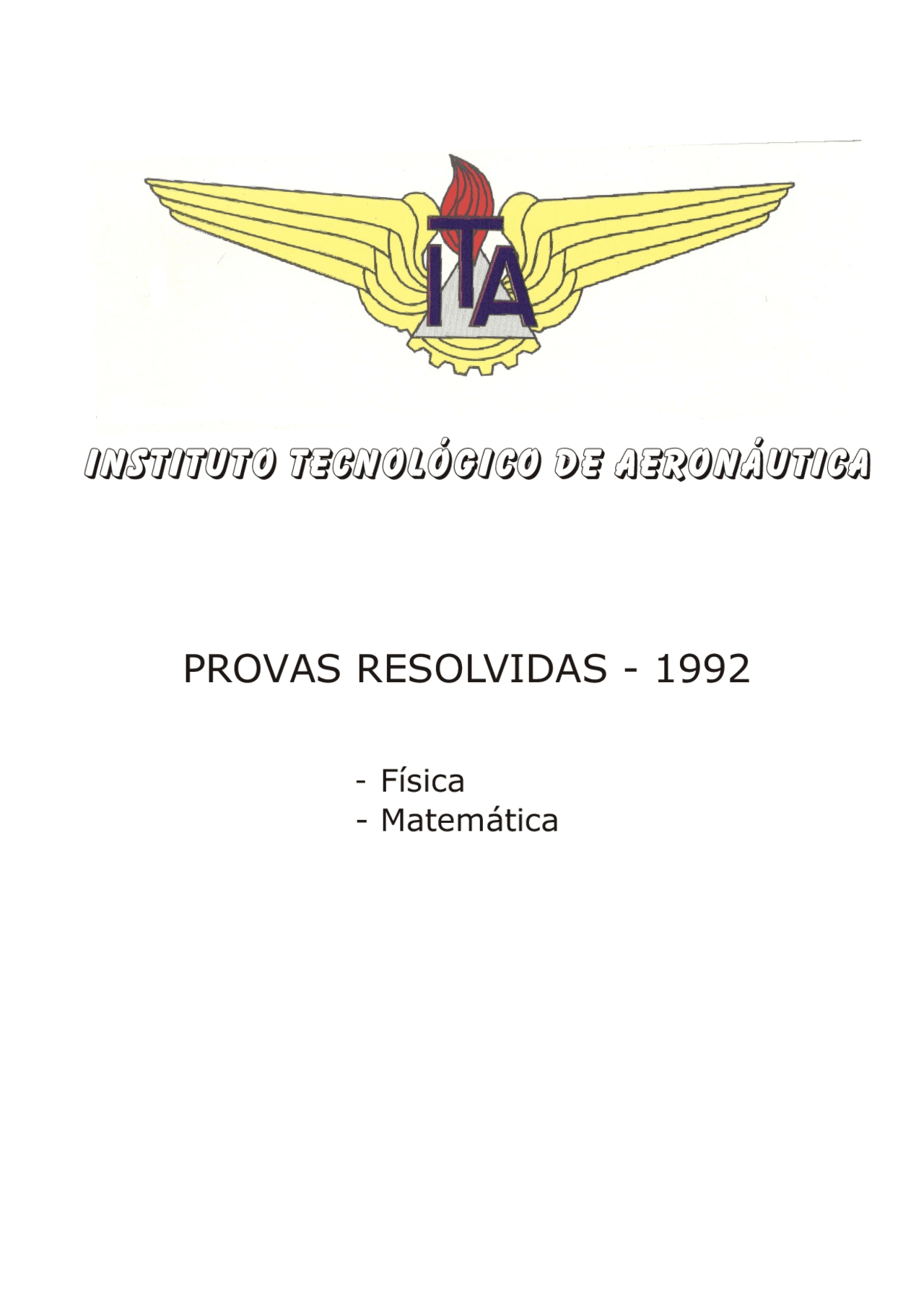 Prova do ita 1992 resolvida - Docsity