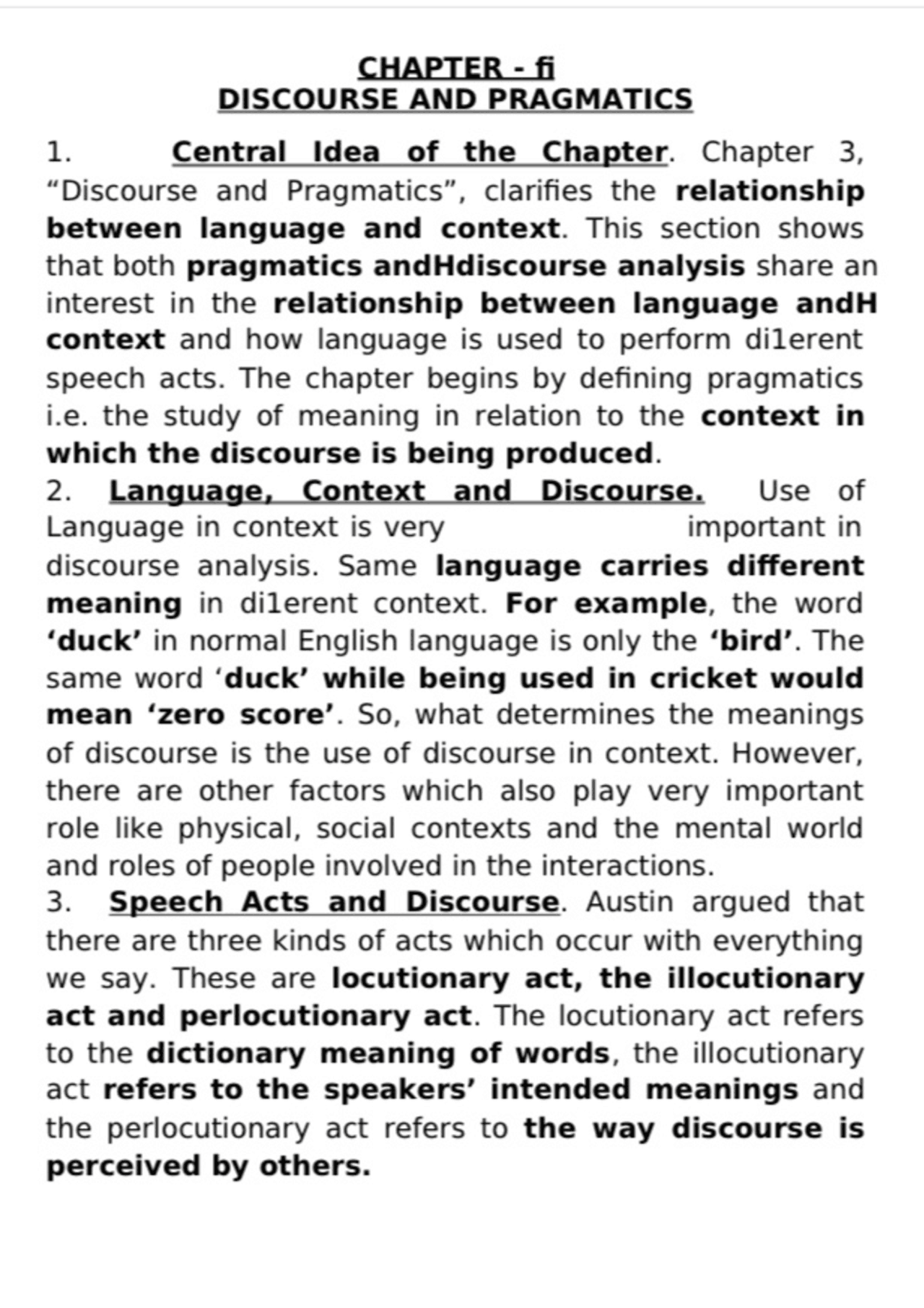 Discourse And Pragmatic Docsity