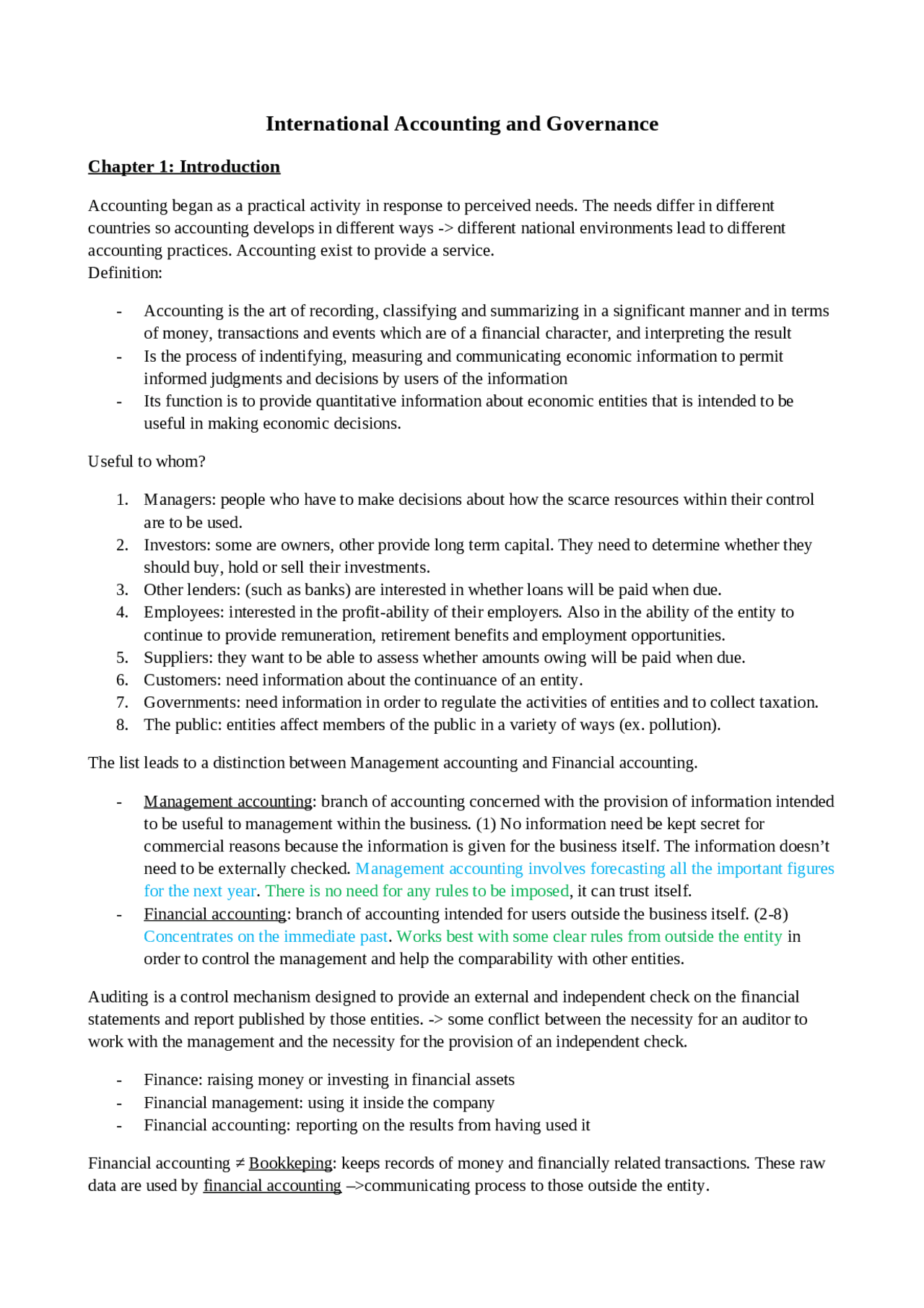 Financial Accounting An International Introduction Docsity