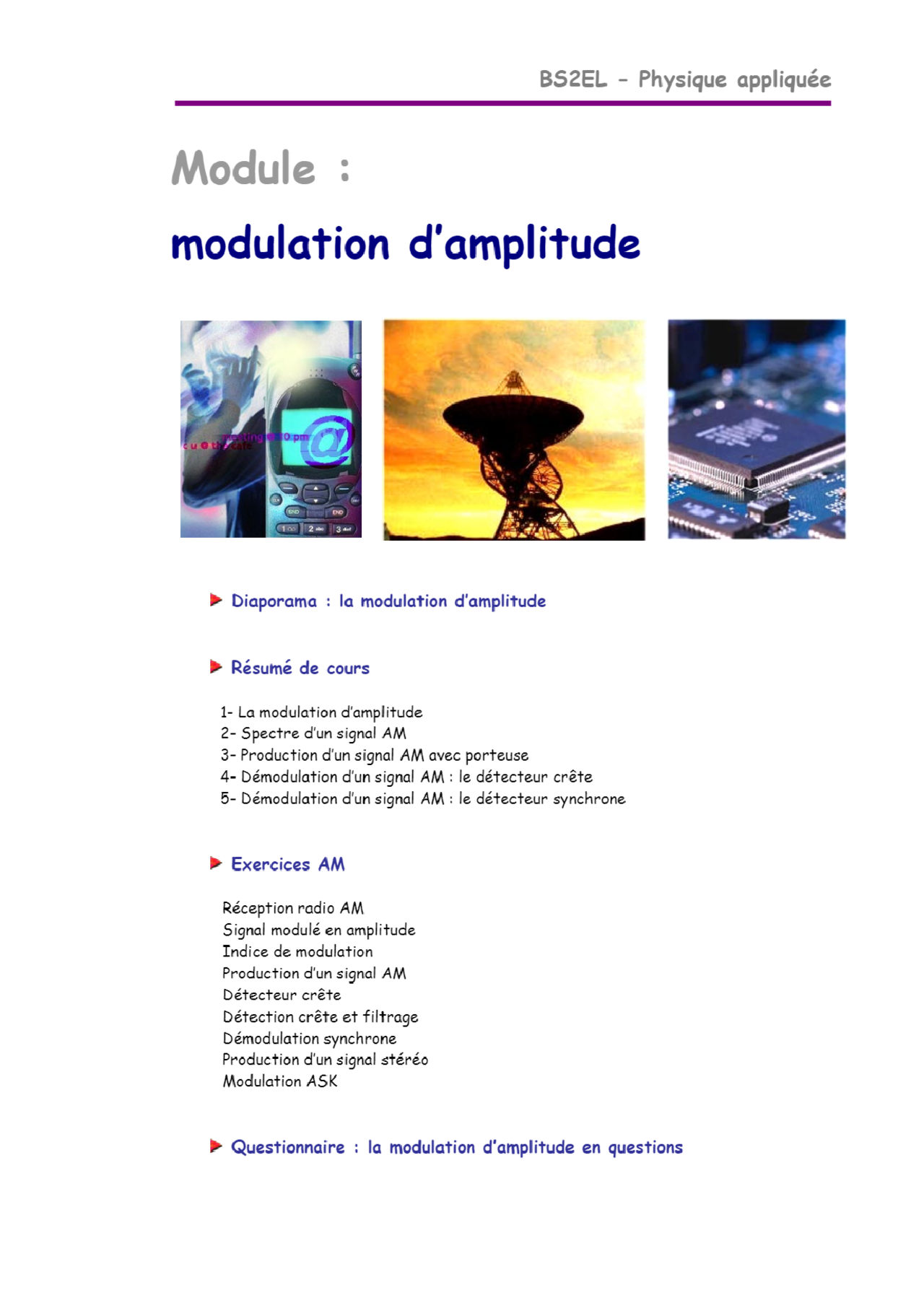 Modulation D Amplitude Docsity