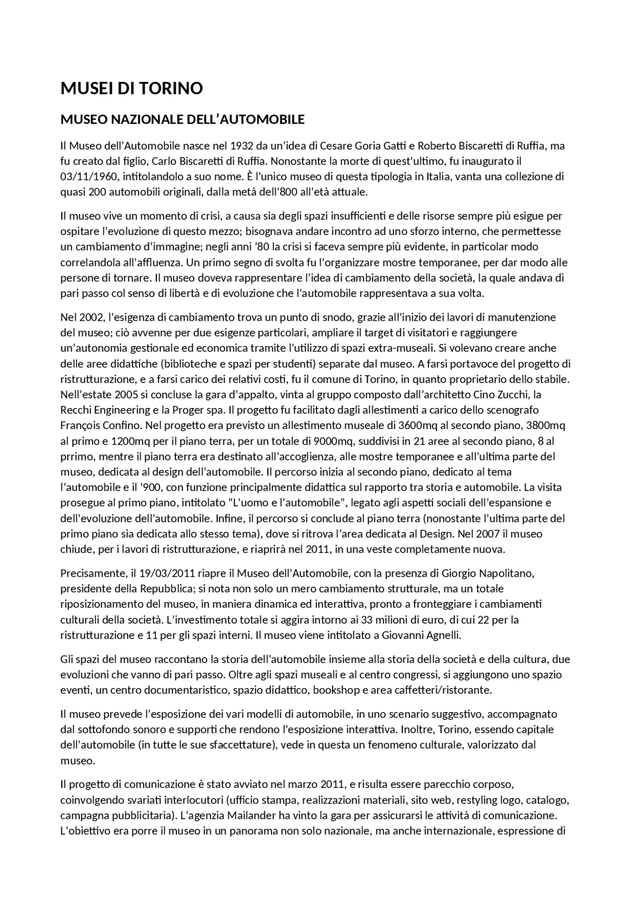 Musei di Torino Nuovi modi di comunicare cultura e bellezza nella prima ...