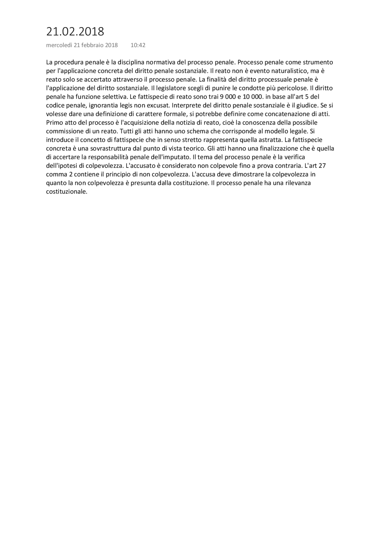 Appunti Procedura Penale Docsity