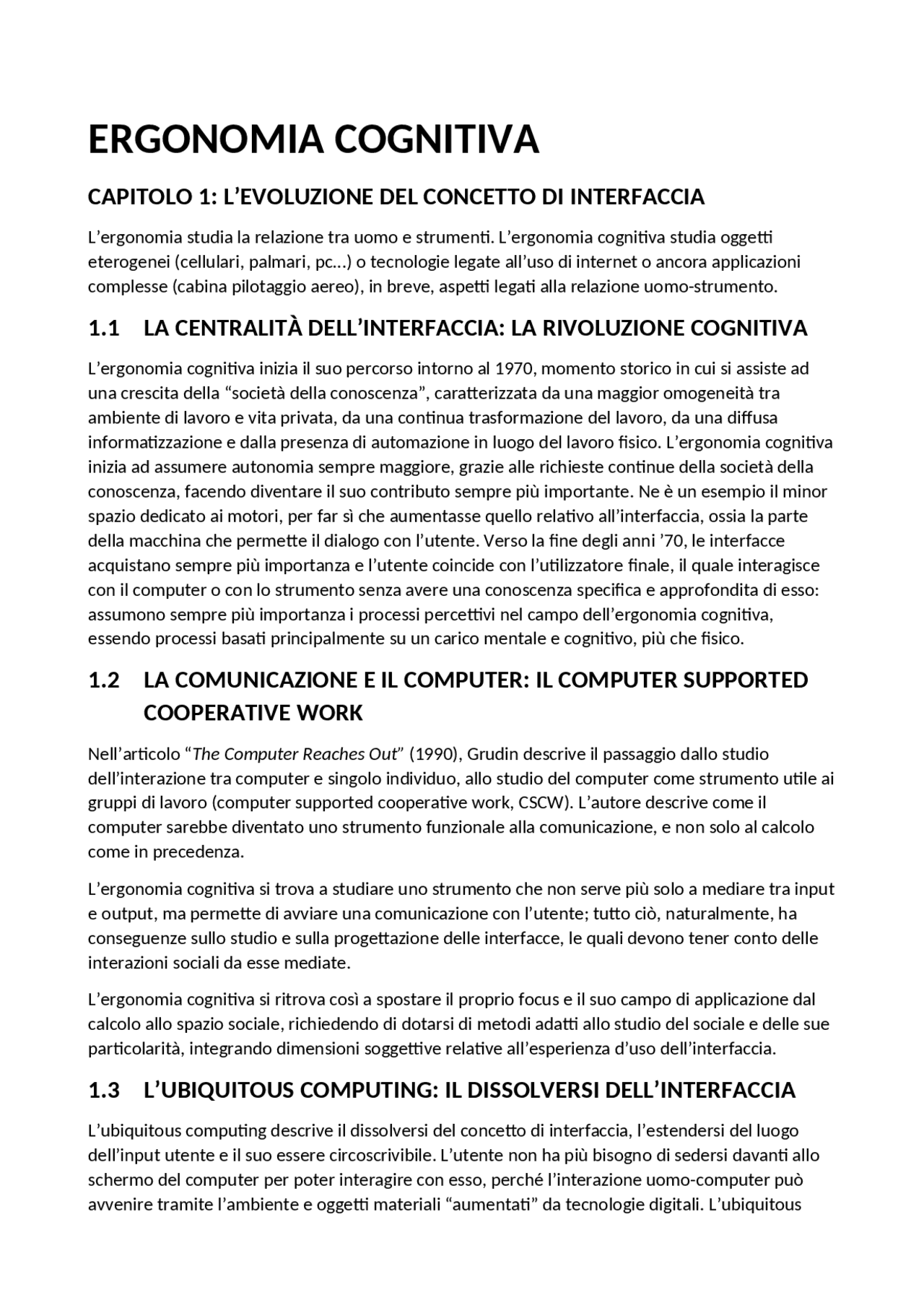 Manuale Di Ergonomia Cognitiva Docsity