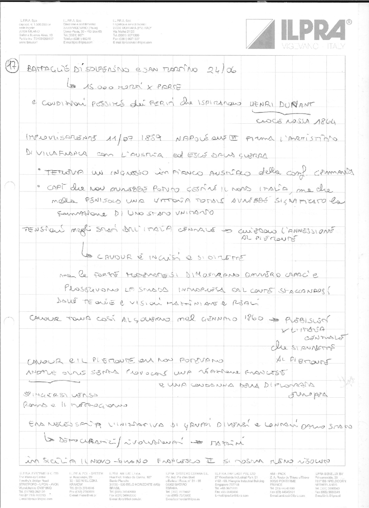 Storia del Risorgimento - parte 3 - Docsity