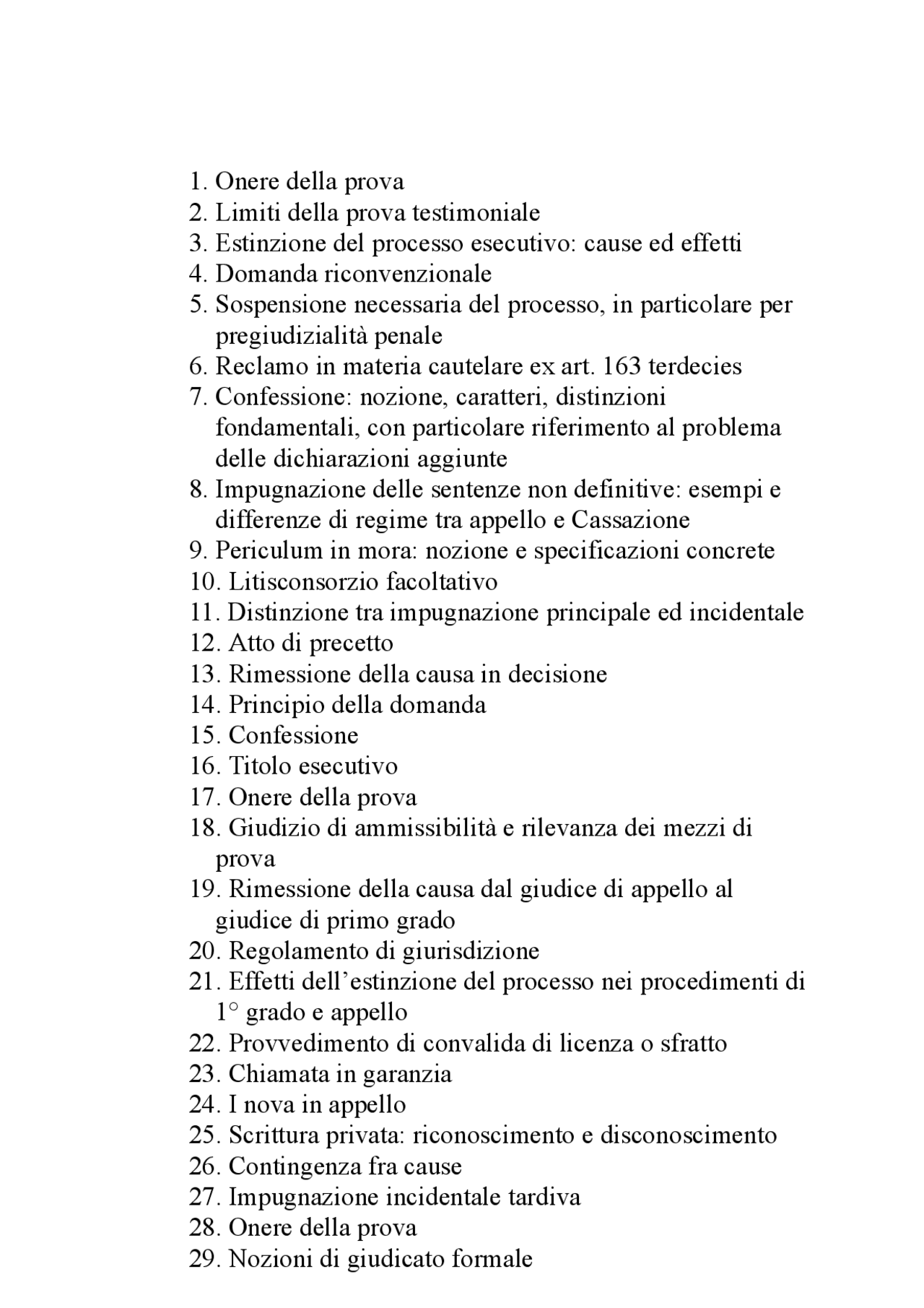 Domande Più Frequenti Scritto Procedura Civile Unitn Docsity