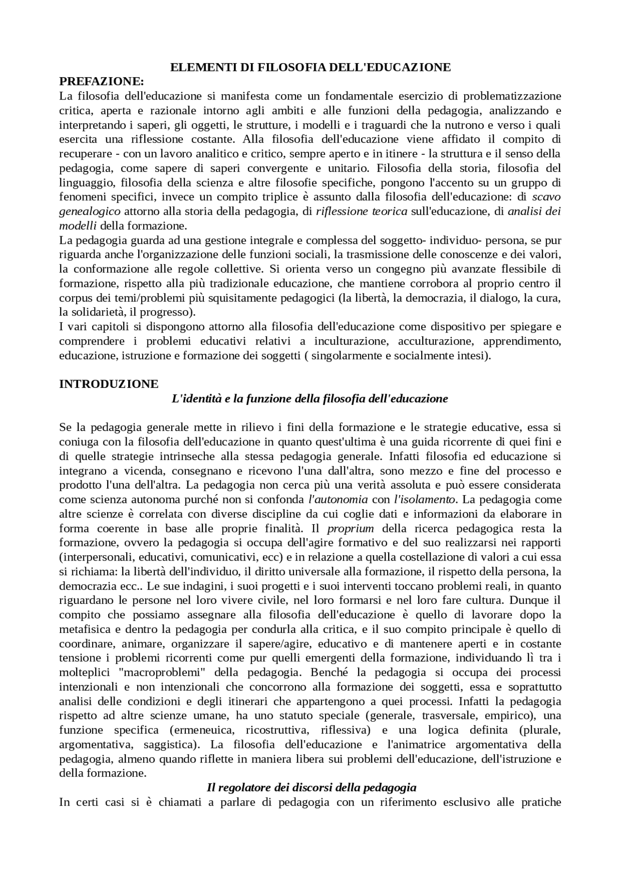 Elementi Di Filosofia Docsity